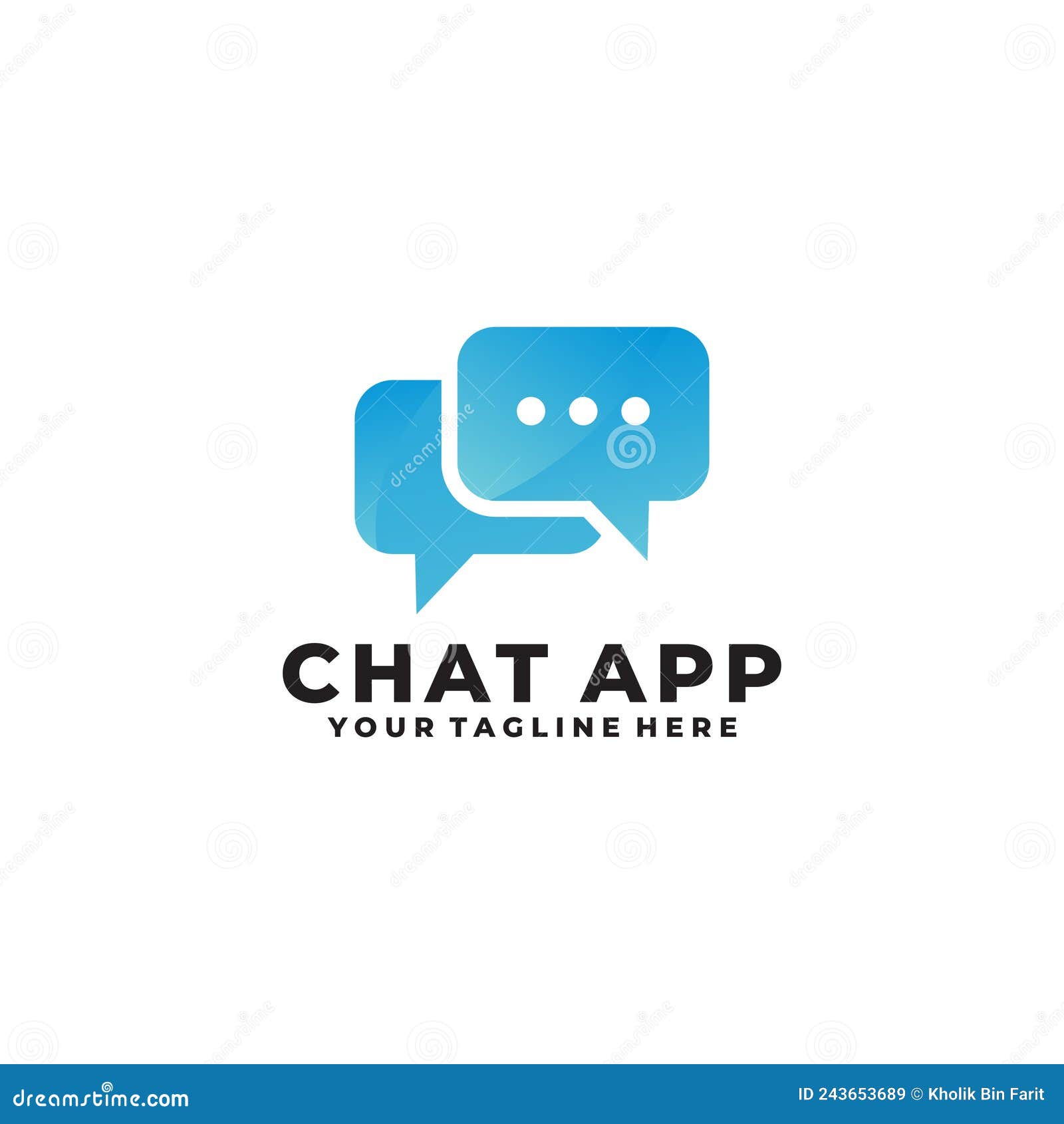 Chatting Logo Vector Design Template Stock Vector - Illustration of ...
