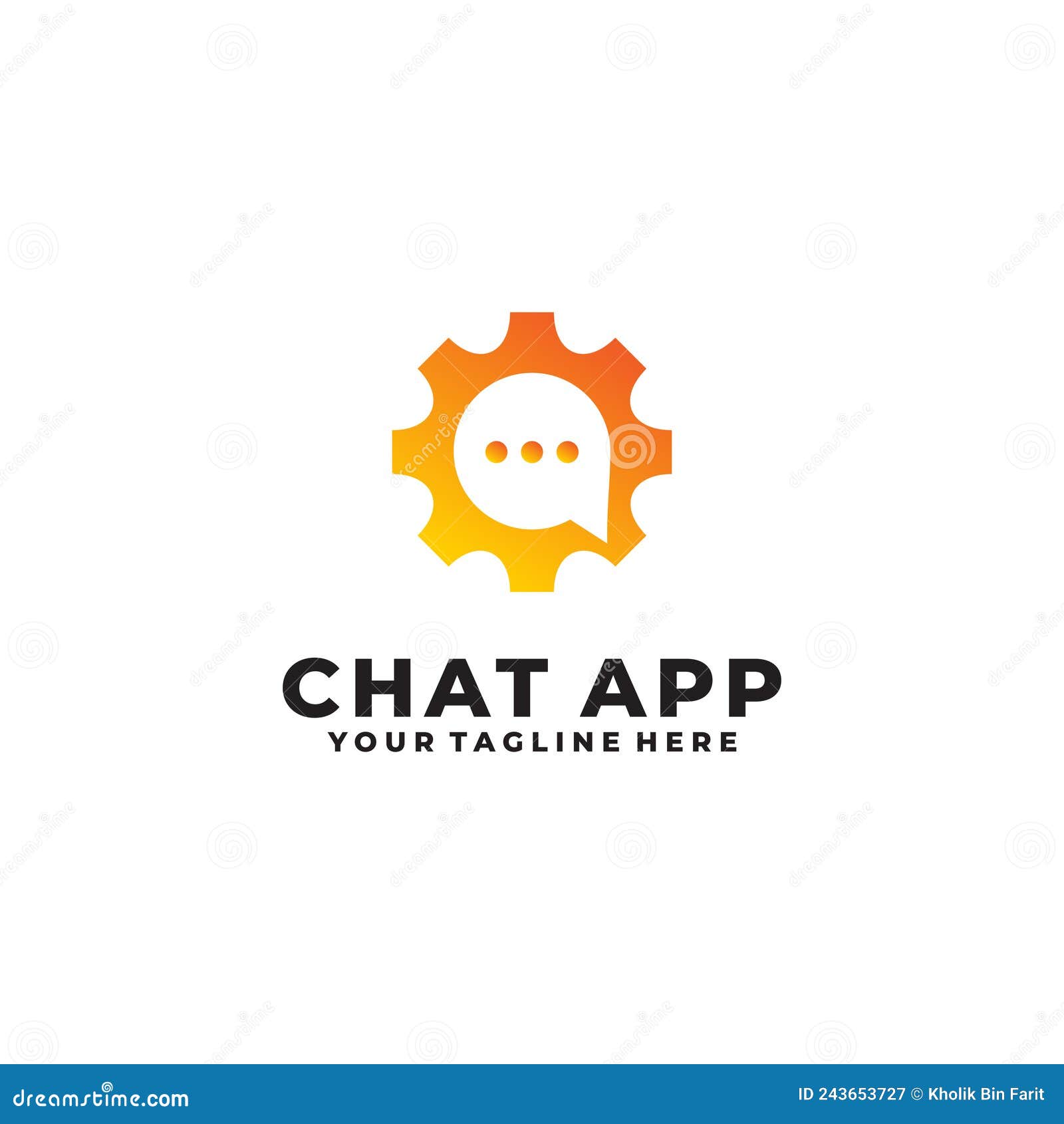 Chatting Logo Logo Vector Design Template Stock Vector - Illustration ...