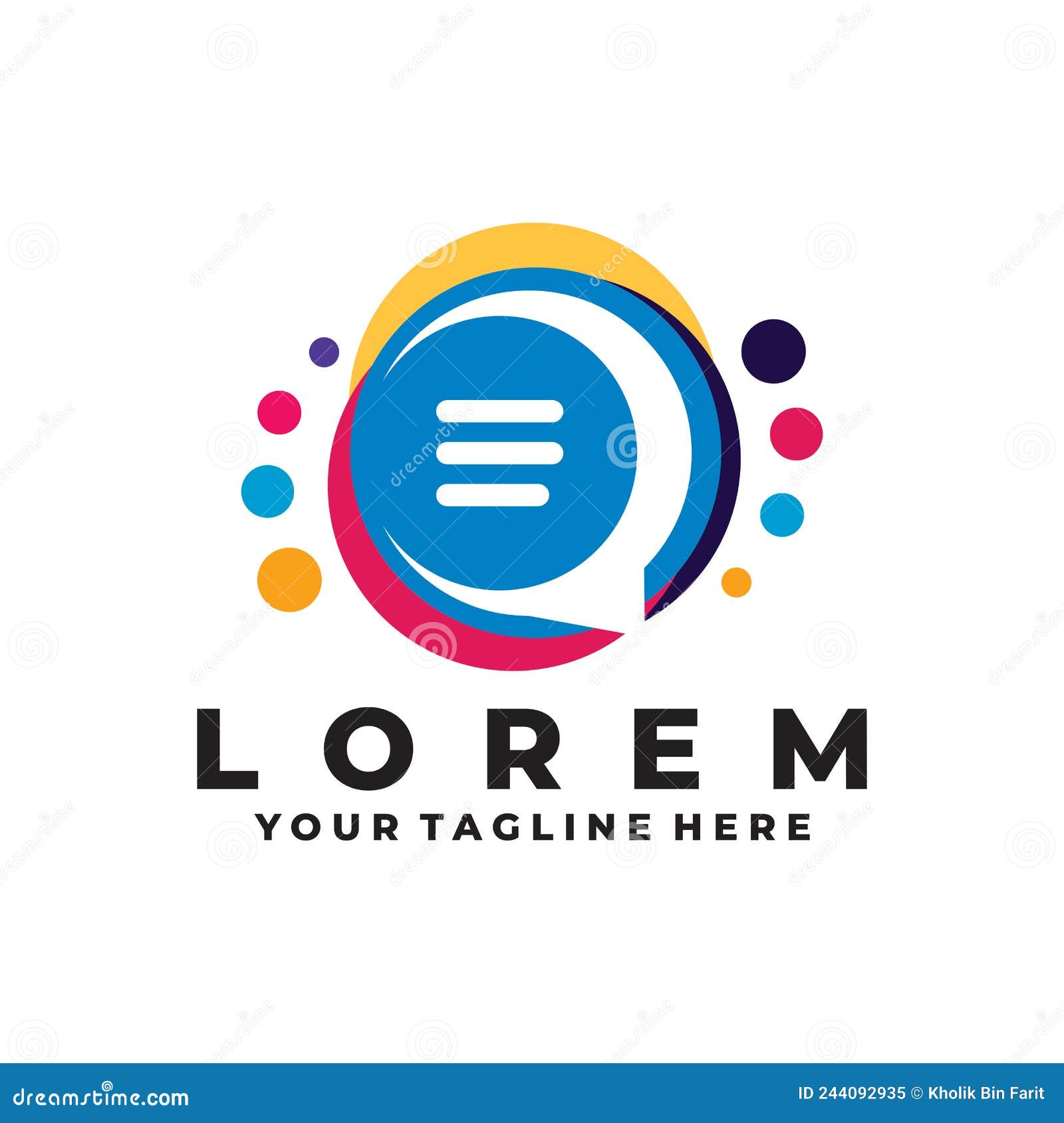 Chatting Logo Vector Design Template Stock Vector - Illustration of ...