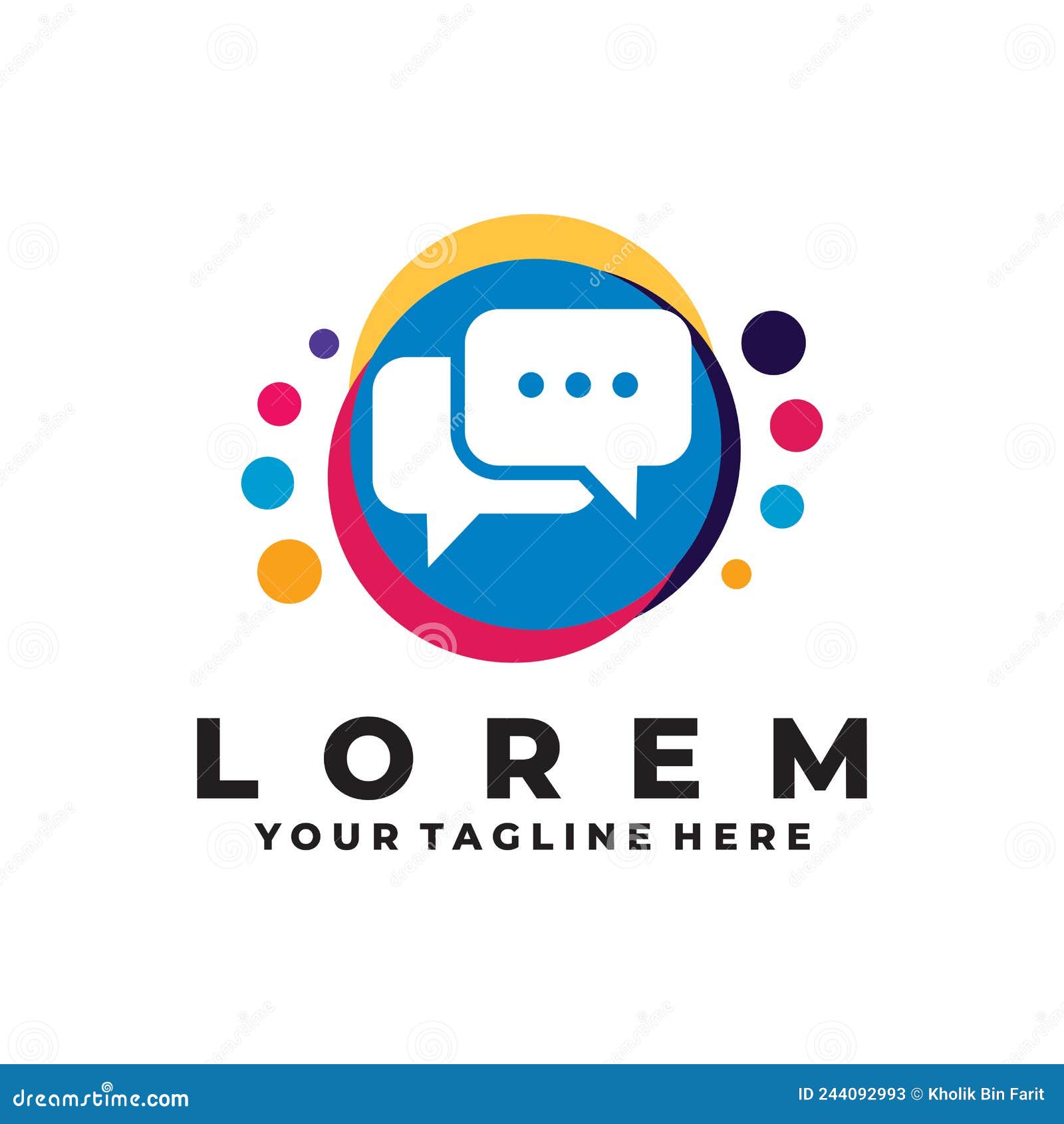 Chatting Logo Vector Design Template Stock Vector - Illustration of ...