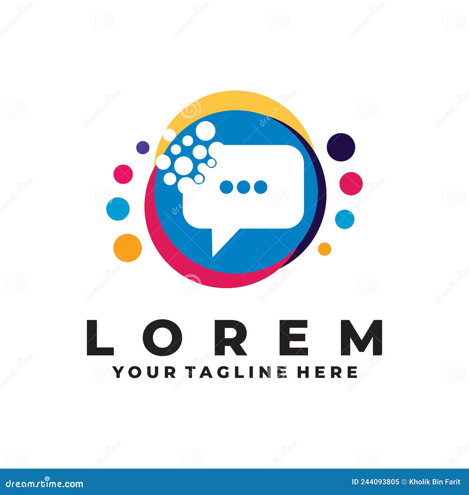 Chatting Logo Vector Design Template Stock Vector - Illustration of ...