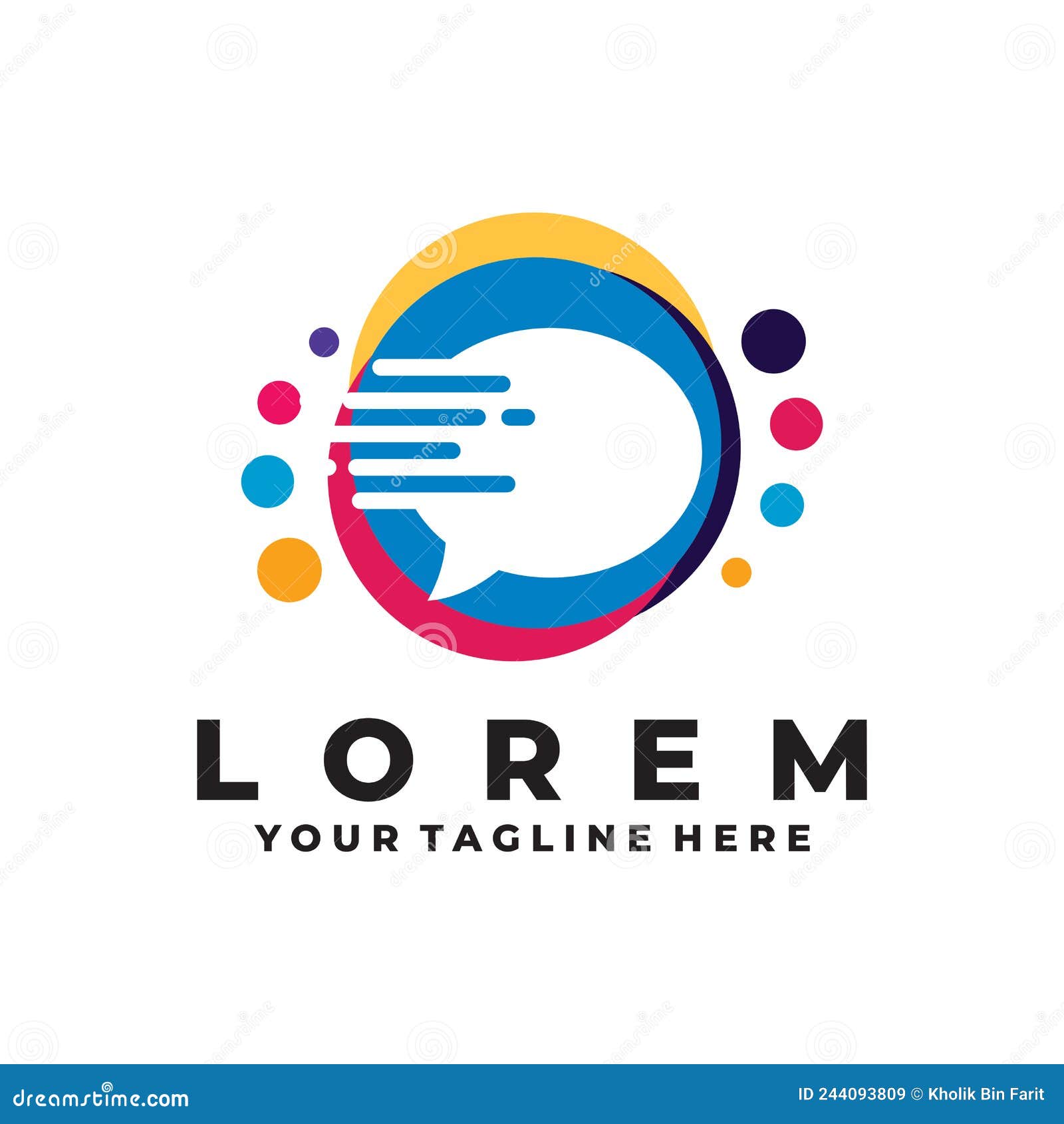 Chatting Logo Vector Design Template Stock Vector - Illustration of ...