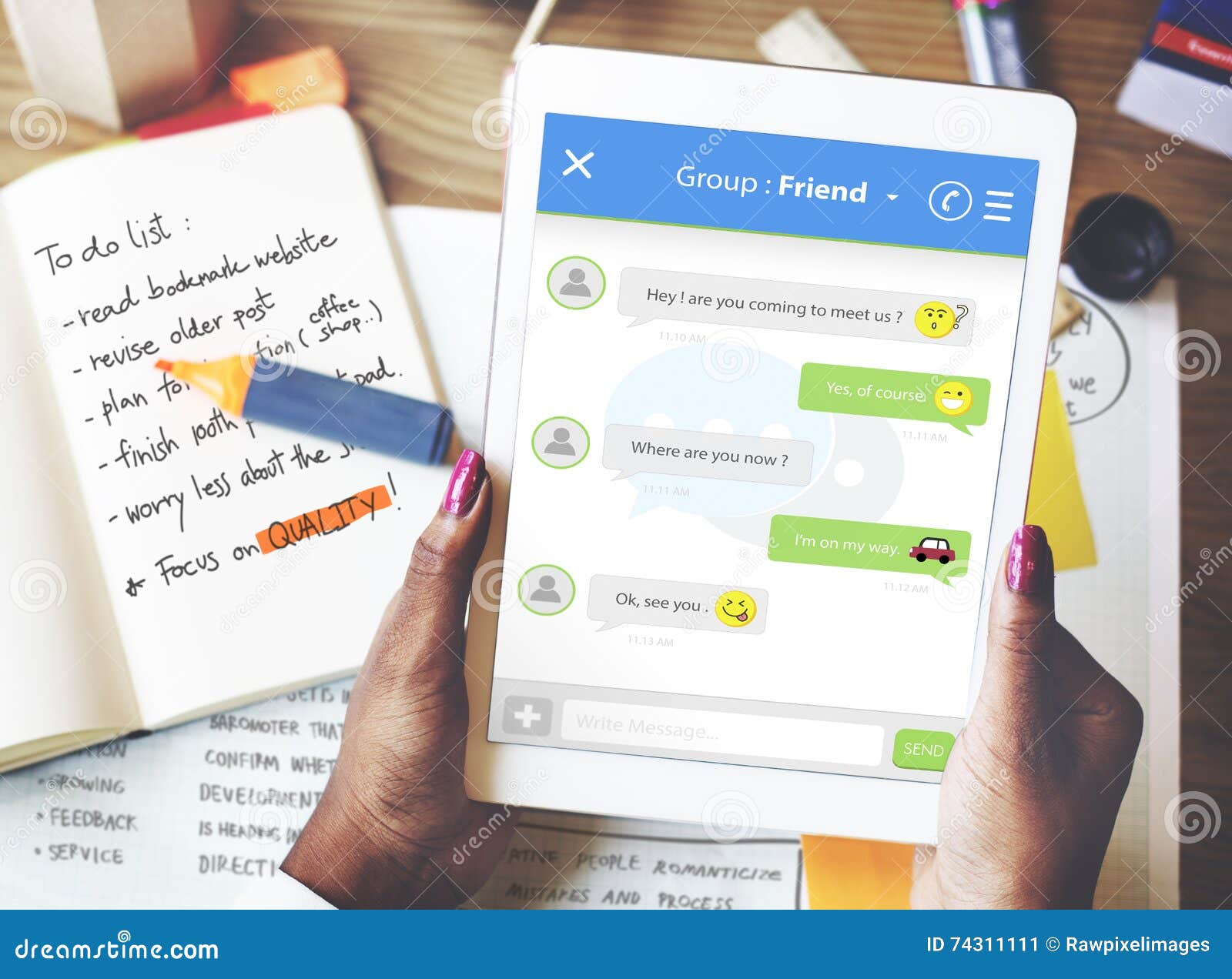 Chatting Online Messaging Forum Friends Concept Stock Image - Image of ...