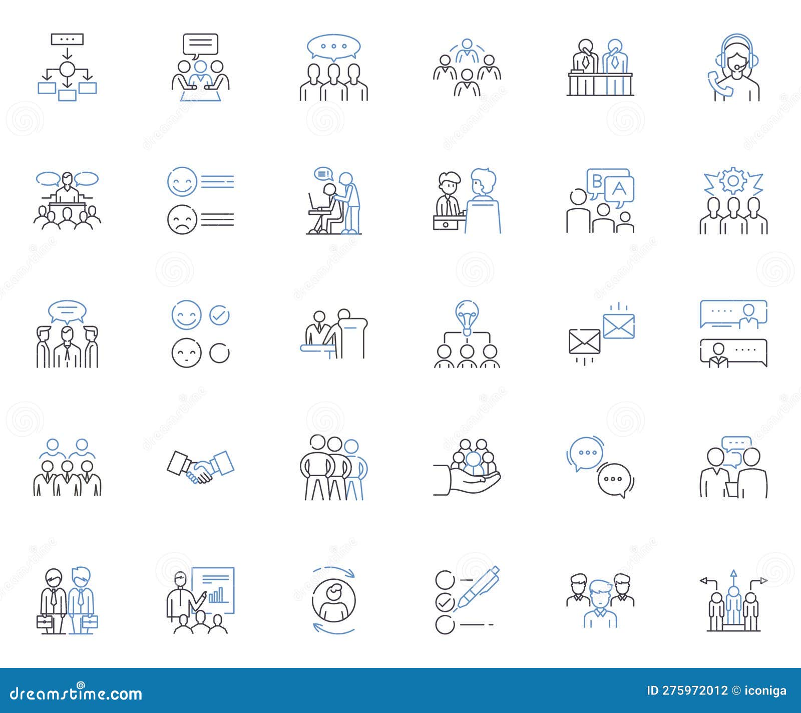 Chatting Line Icons Collection. Conversing, Interacting, Socializing ...