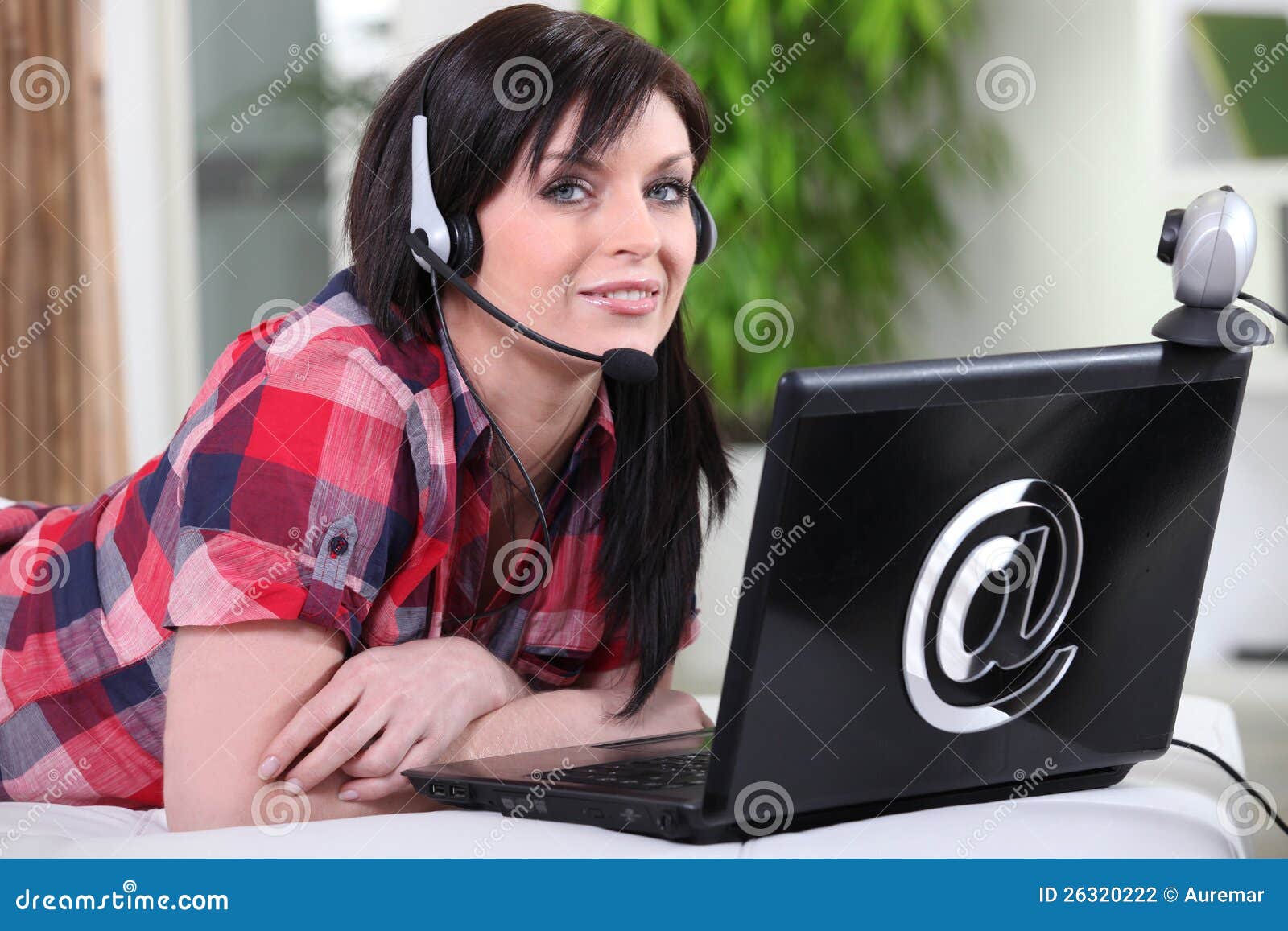 Chatting over the internet stock photo. Image of connection - 26320222