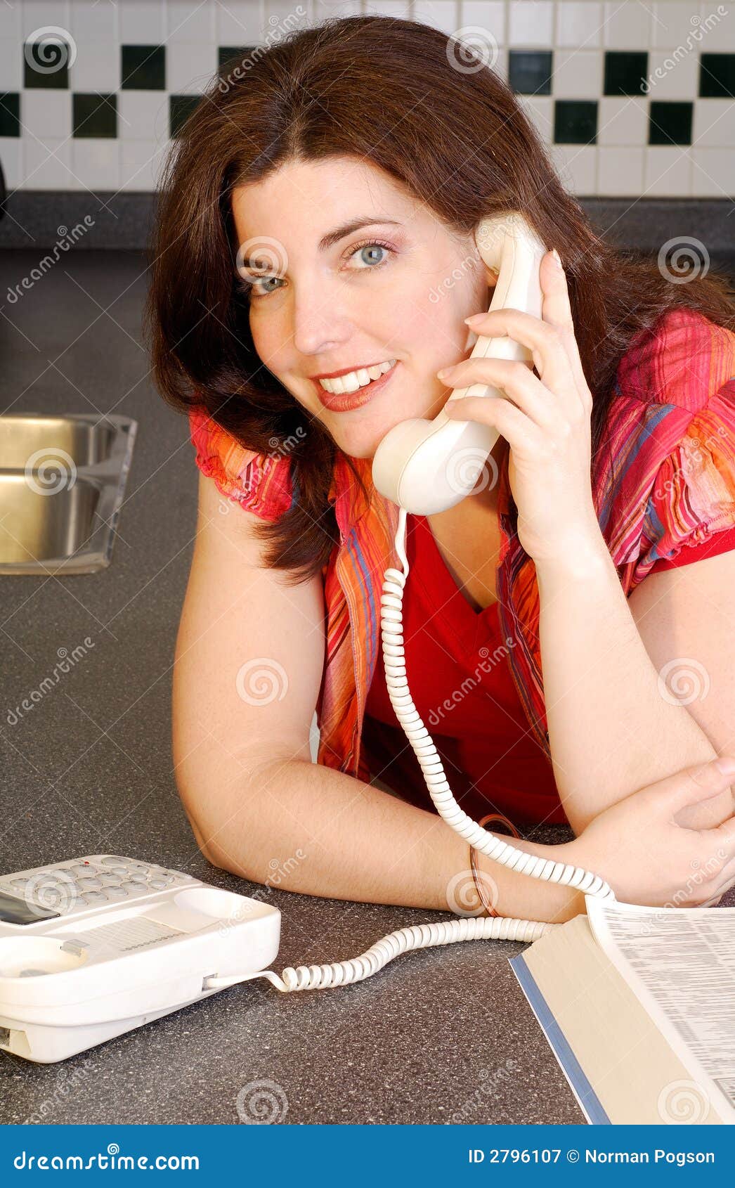 Chatting on the Phone stock image. Image of phone, colorful - 2796107