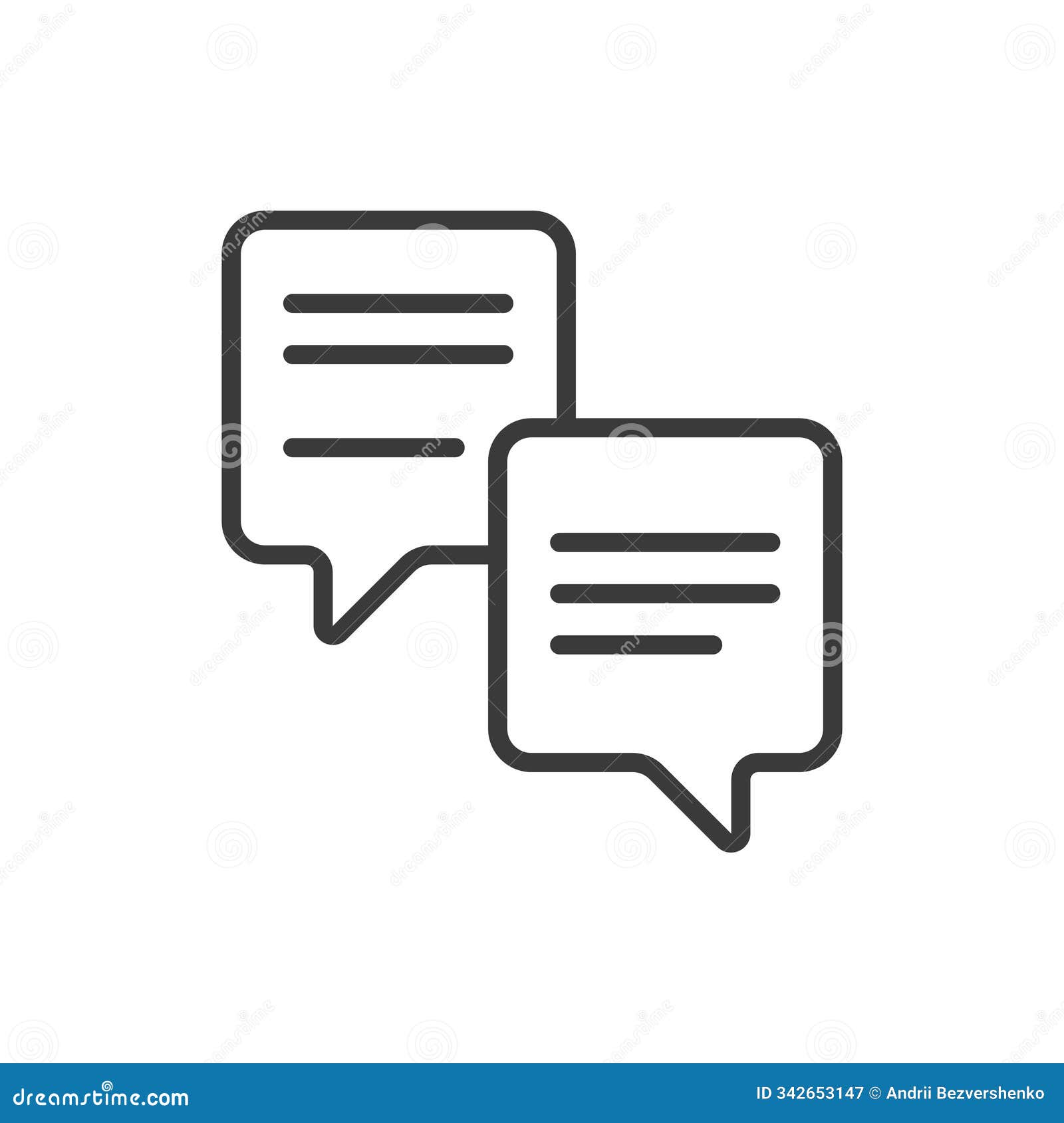 Chatting Popups, in Line Design. Chatting, Popups, Message ...