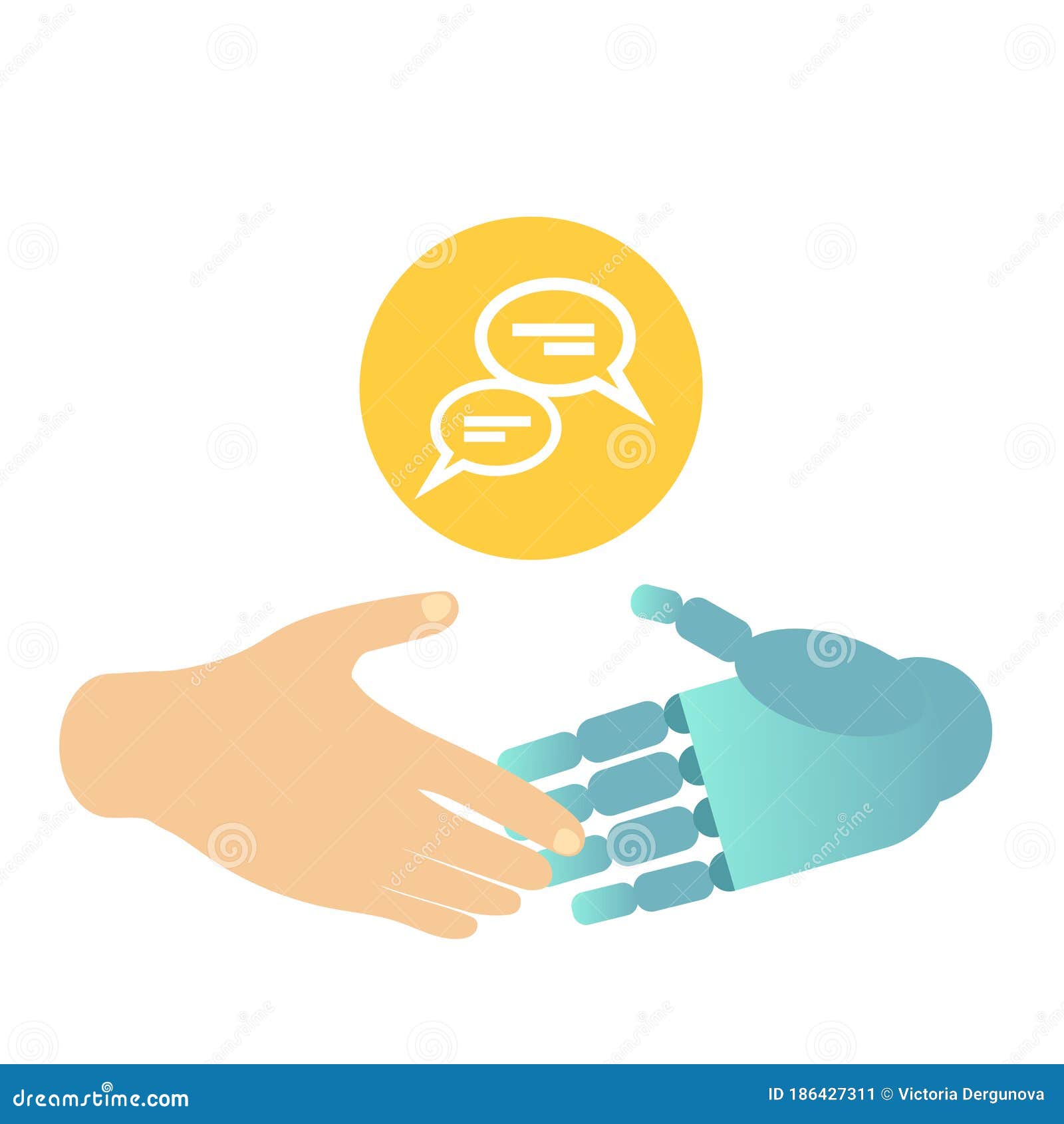 Chatbot Robo Advisor Conversation With Speech Bubbles On Mobile Royalty ... Chatbot Robo Advisor Conversation With Speech Bubbles On Mobile Royalty ...