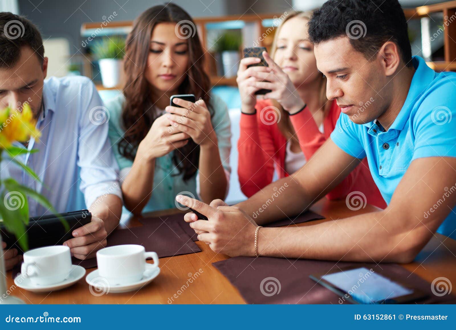 Chatting in smartphones stock image. Image of lifestyle - 63152861