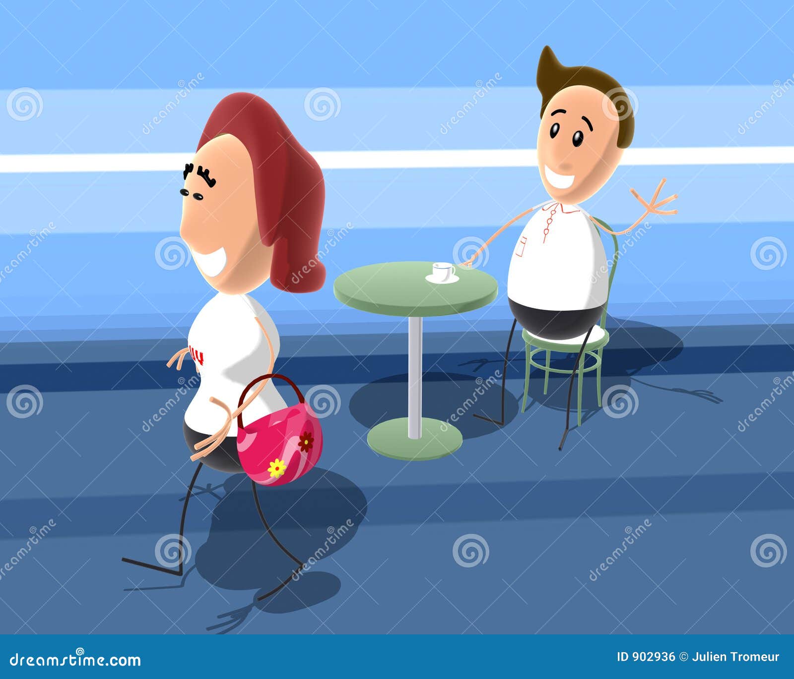 Chatting up stock illustration. Illustration of life, lovers - 902936