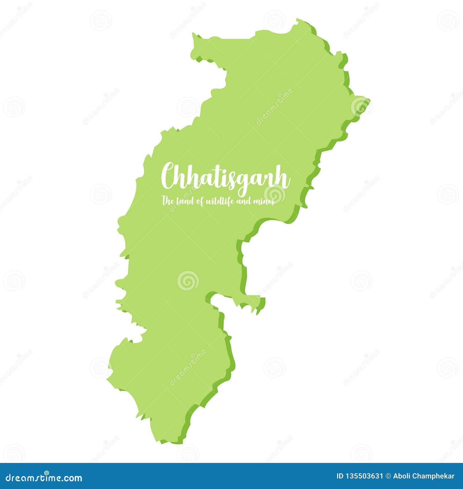 A Map of the State of Chattisgarh in India. this State is Called the ...