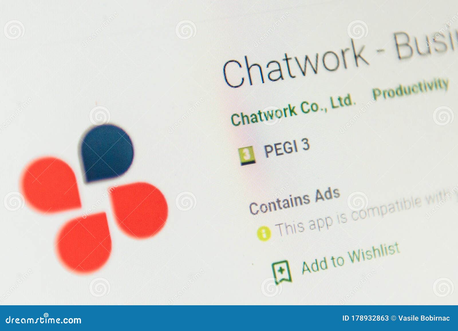 Chatwork App Icon. Selective Focus. Editorial Stock Photo - Image of ...