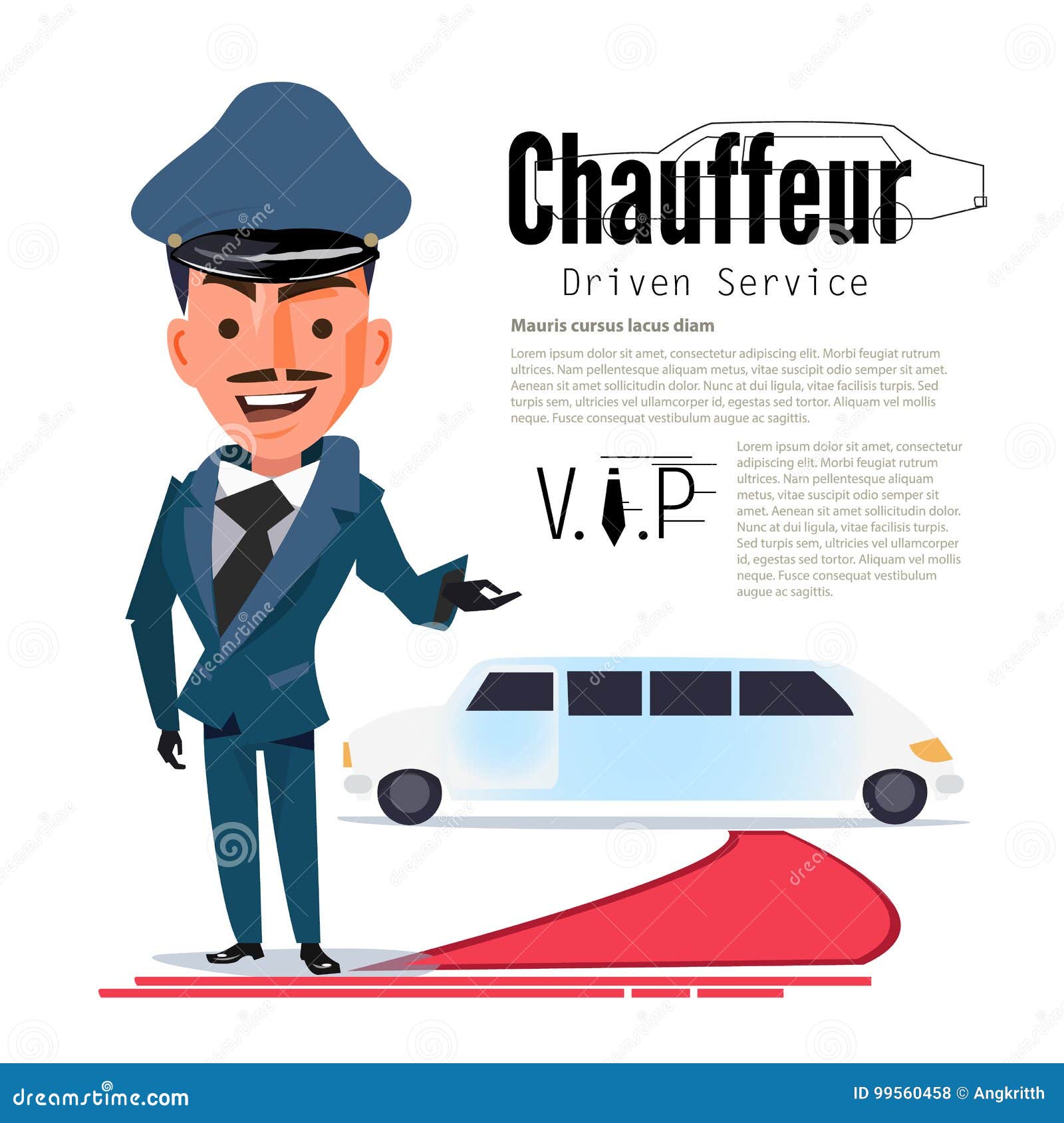Chauffeur. Character Design with Typographic for Design Your Header ...