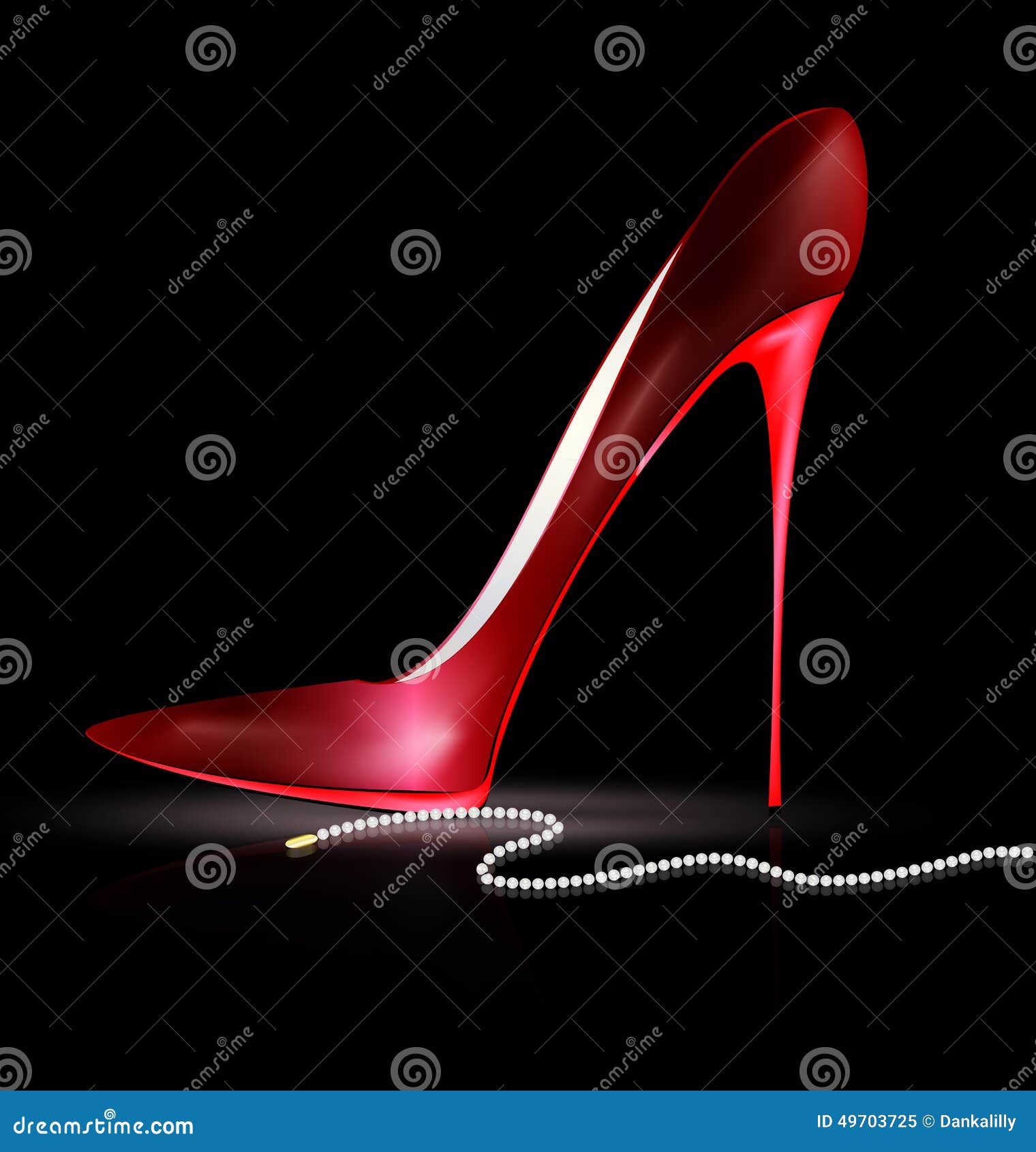 Chaussure Et Programmes Rouges Illustration de Vecteur - Illustration ...