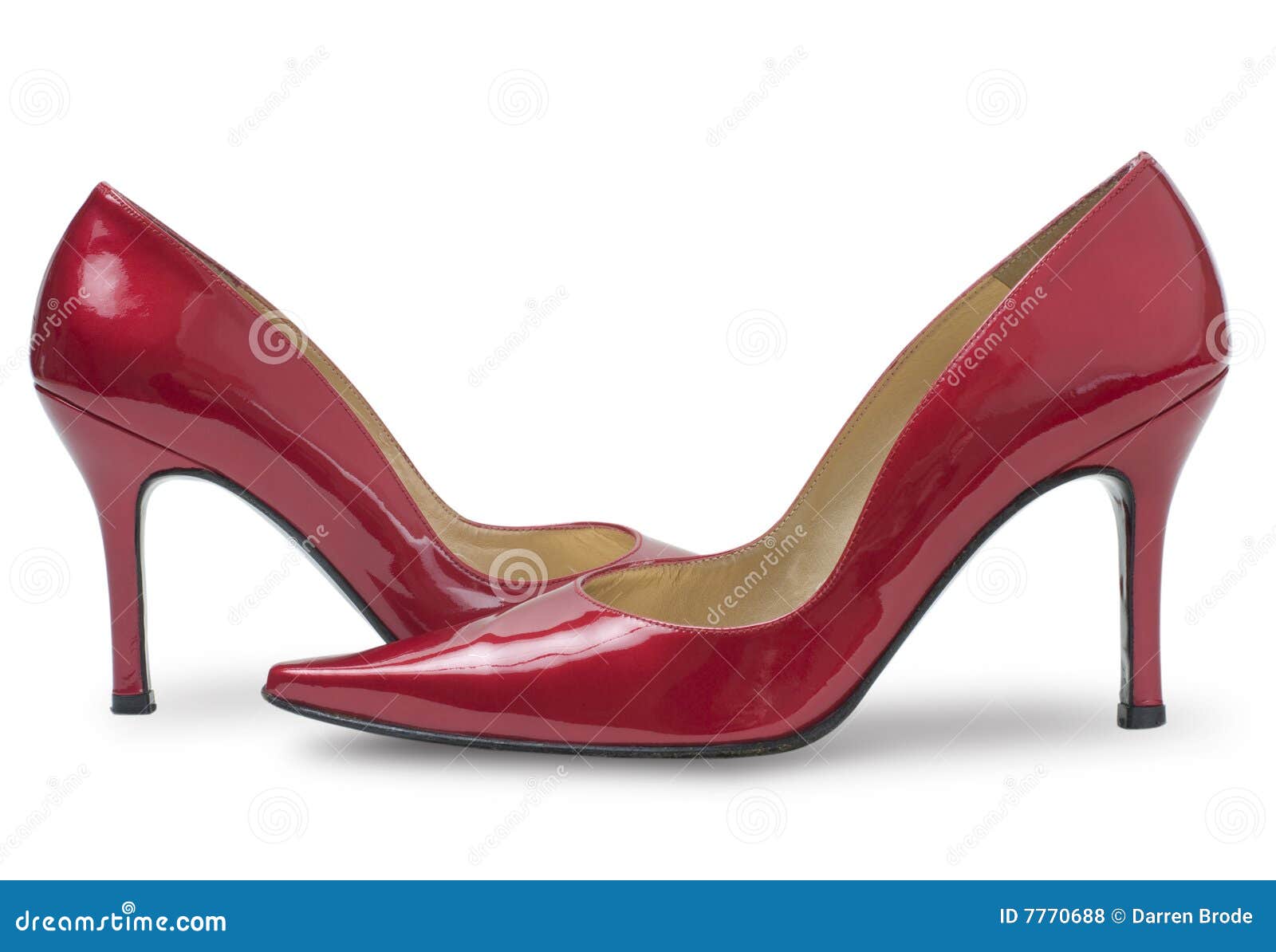 Chaussure Rouge De Haut Talon Photo stock - Image du talons, brevet ...