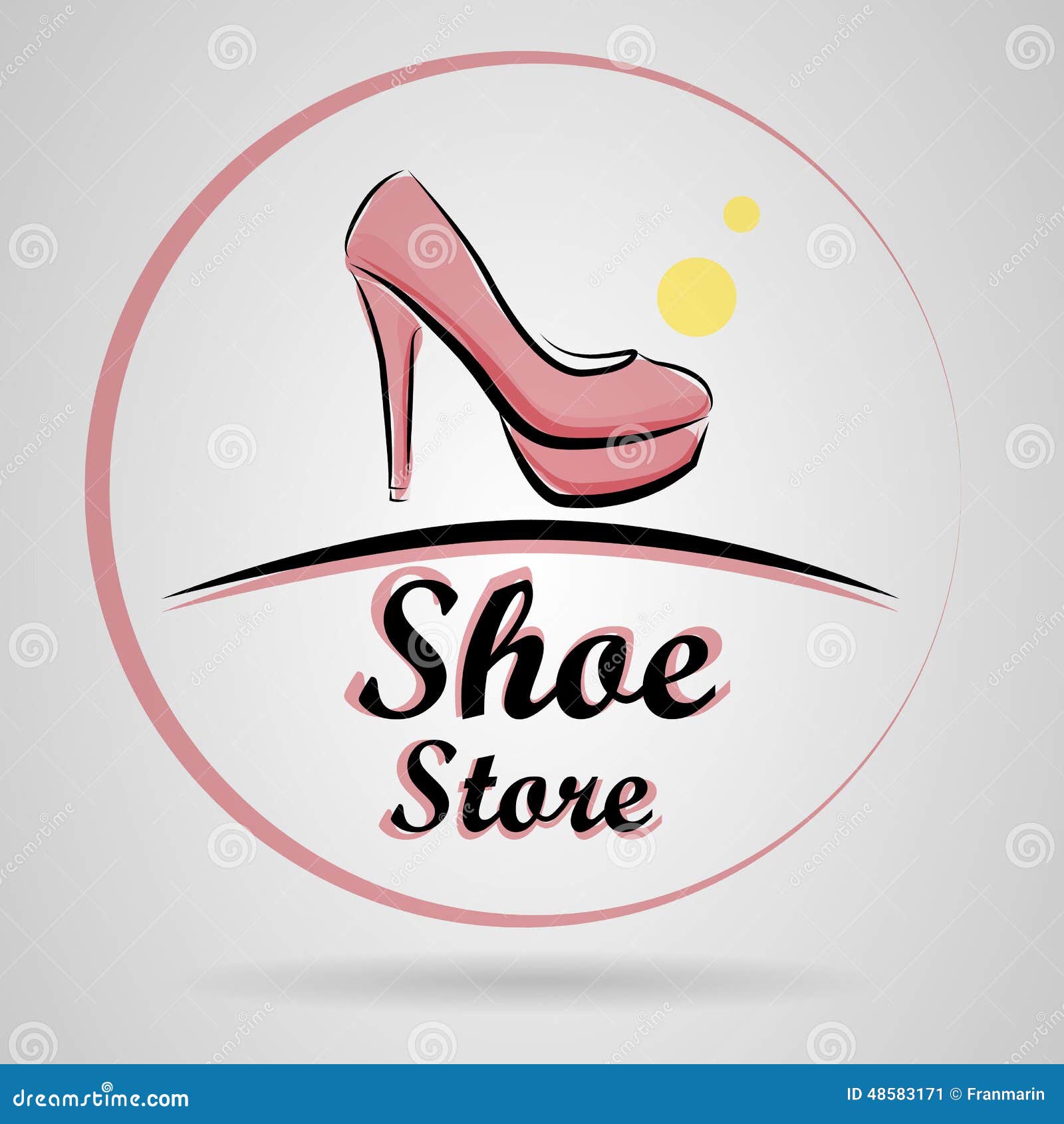 Chaussures de logo illustration de vecteur. Illustration du talon ...