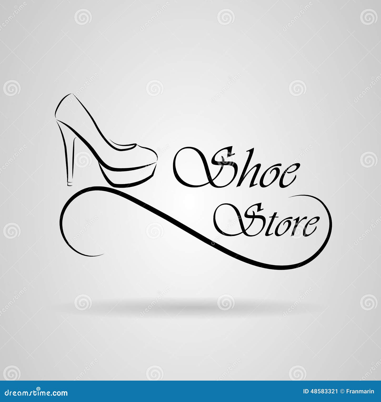 Chaussures de logo illustration de vecteur. Illustration of femme ...