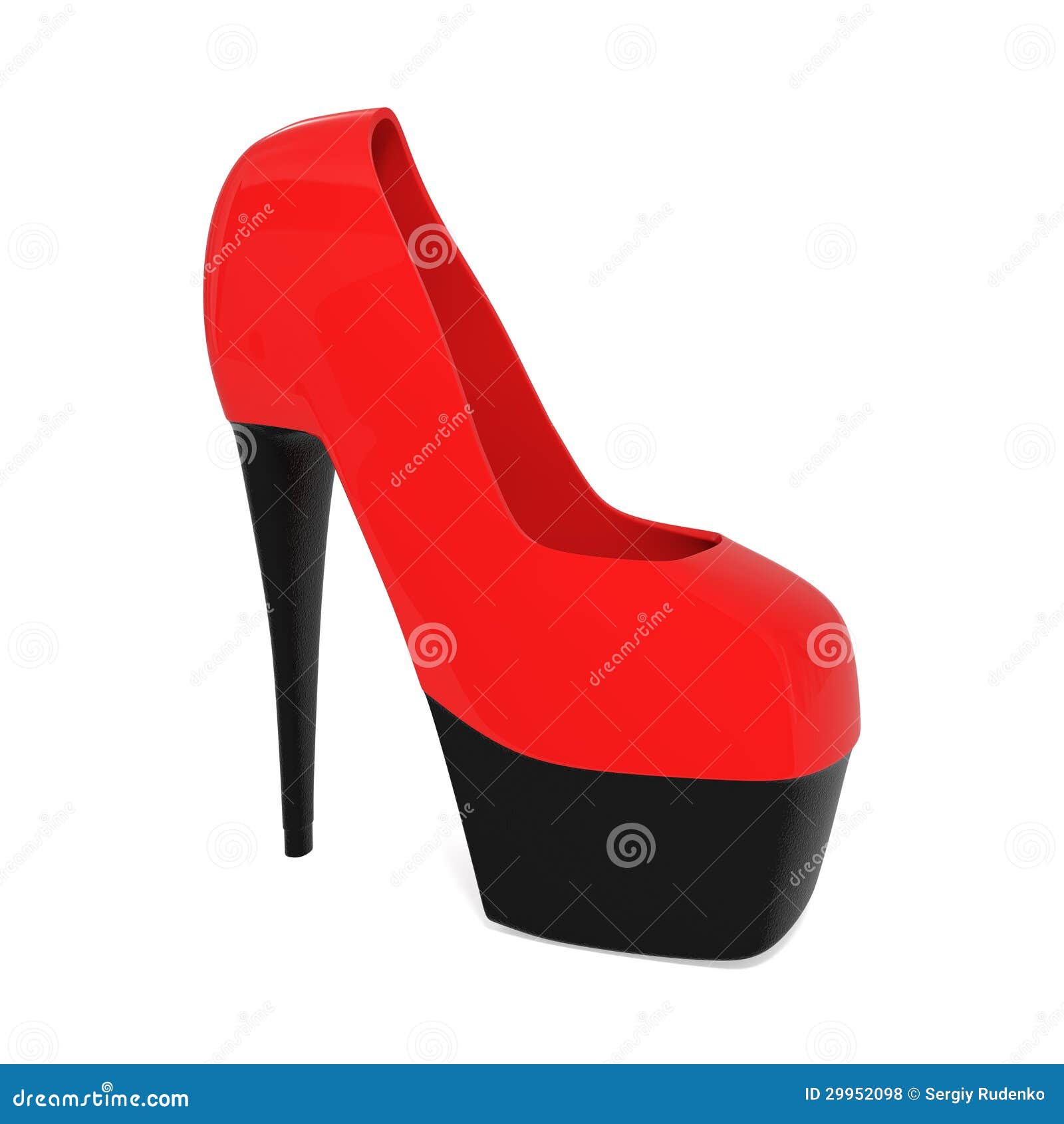 Chaussures Rouges De Talons Hauts Sur Le Blanc Illustration Stock ...