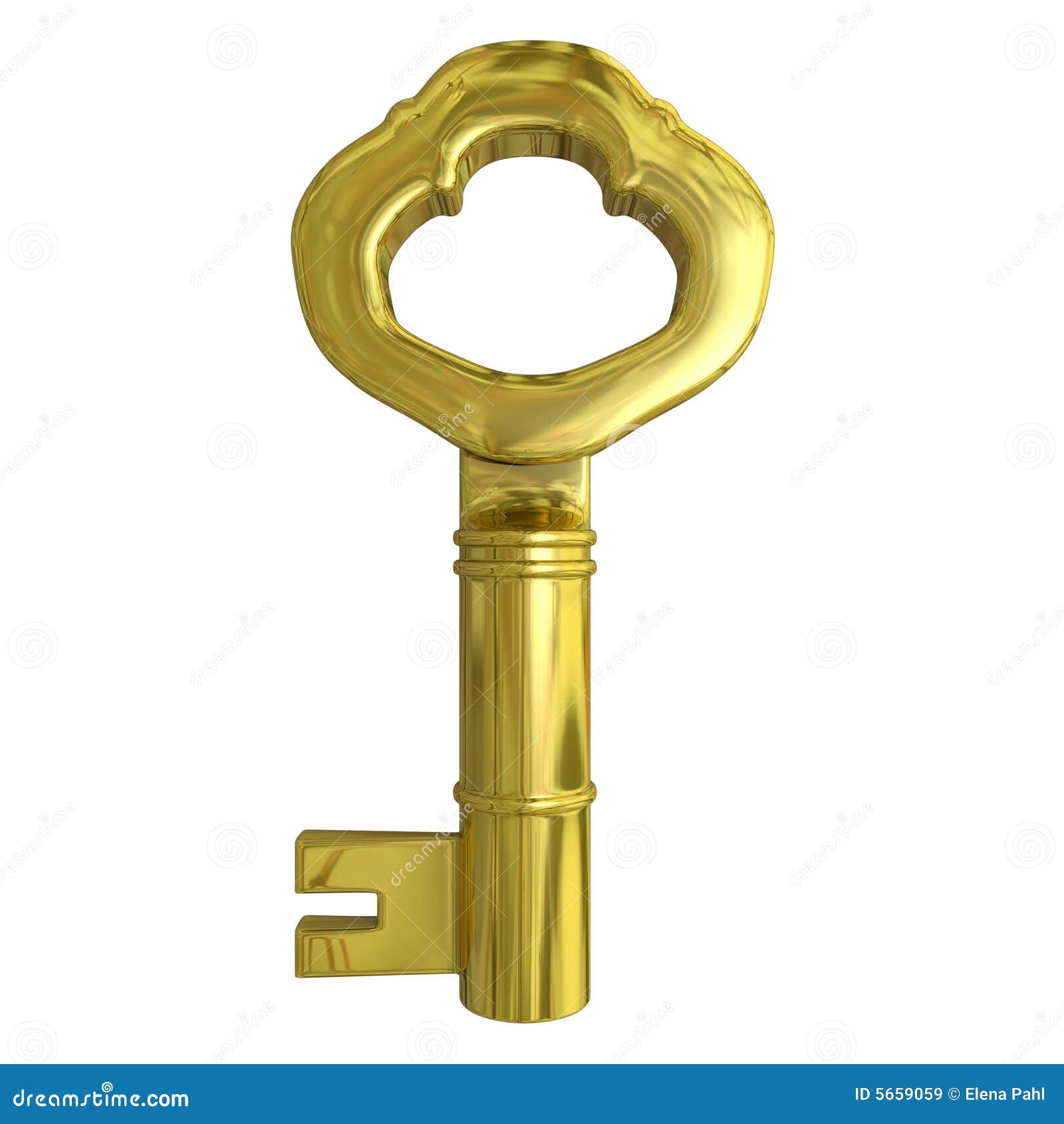 Chave 3d dourada ilustração stock. Ilustração de elemento - 5659059