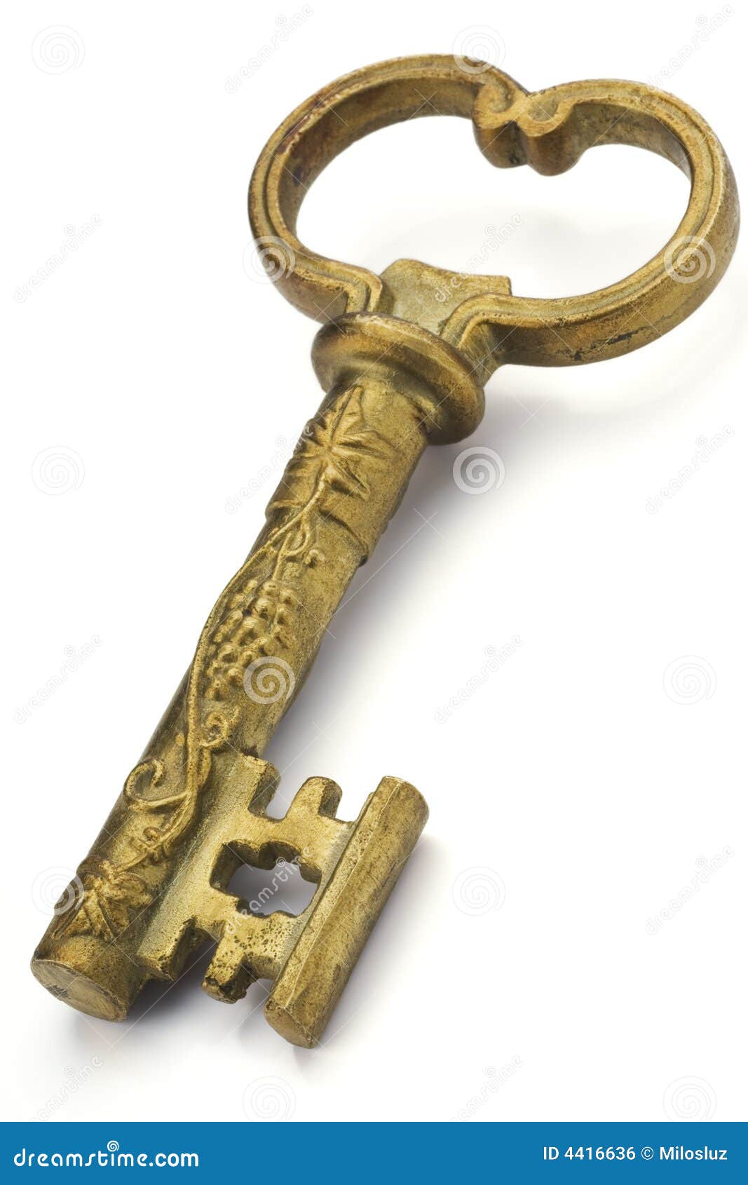 Chave foto de stock. Imagem de decorativo, dourado, isolado - 4416636