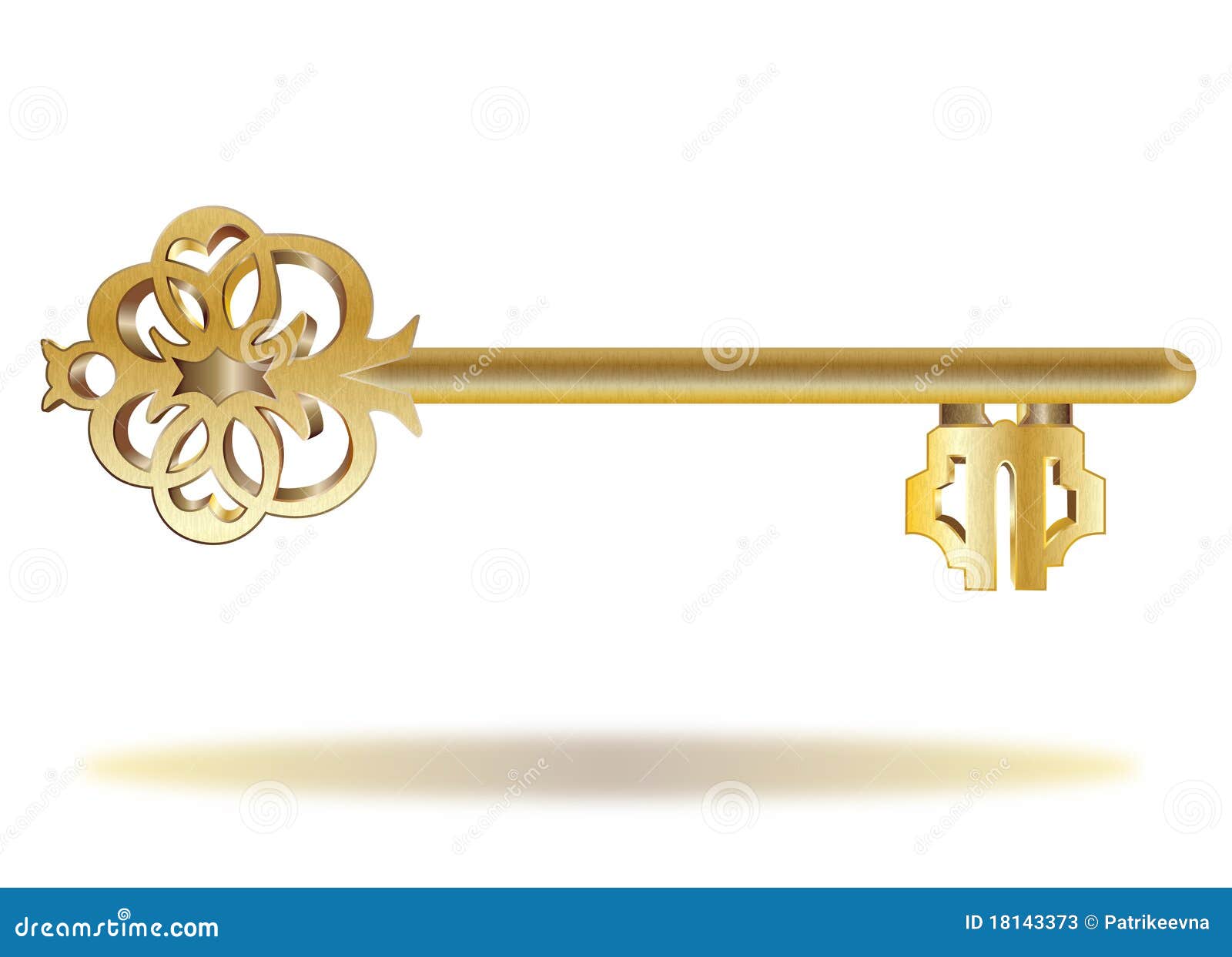 Chave dourada ilustração do vetor. Ilustração de objeto - 18143373