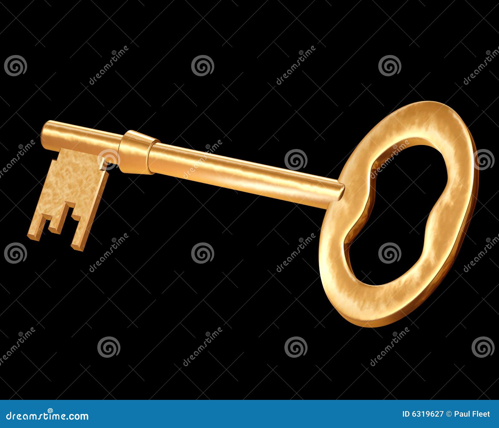 Chave dourada ilustração stock. Ilustração de ouro, objeto - 6319627