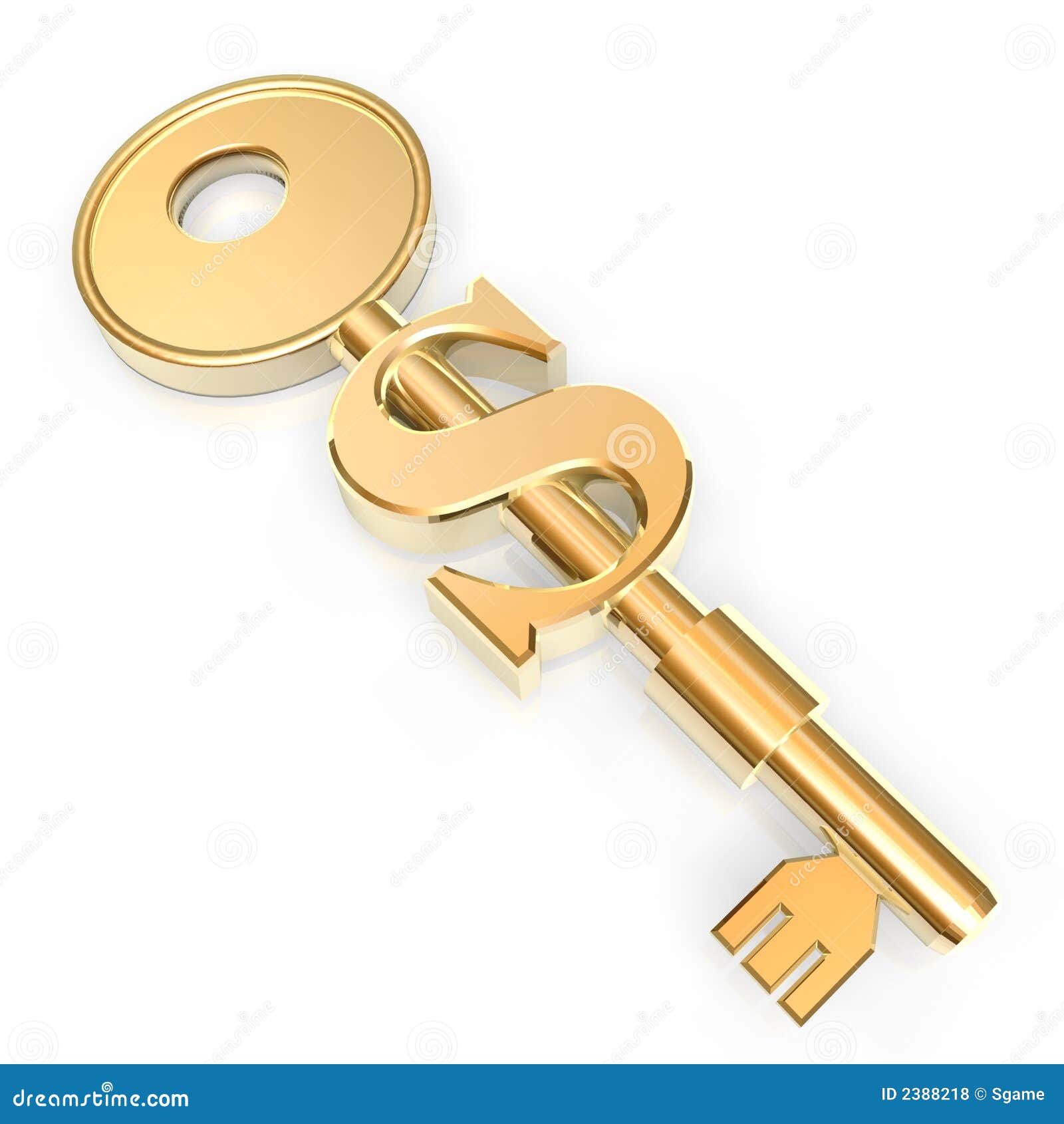 Chave dourada ao dinheiro ilustração stock. Ilustração de acesso - 2388218