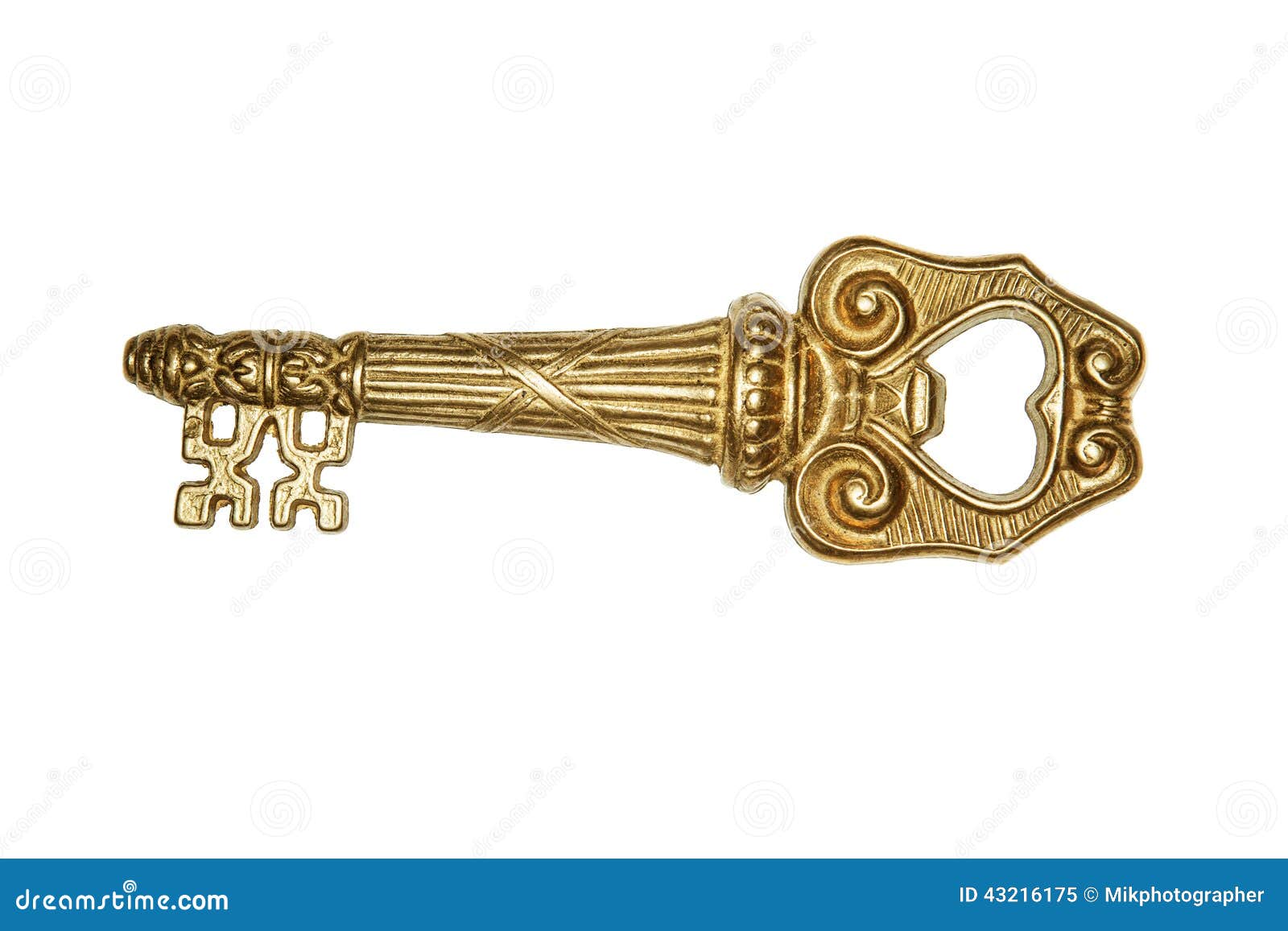 Chave Dourada Isolada No Branco Imagem de Stock - Imagem de sucesso ...