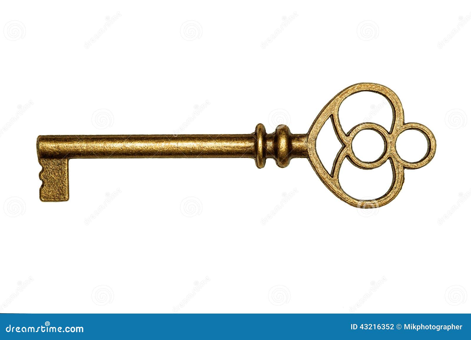 Chave Dourada Isolada No Branco Foto de Stock - Imagem de oxidado ...
