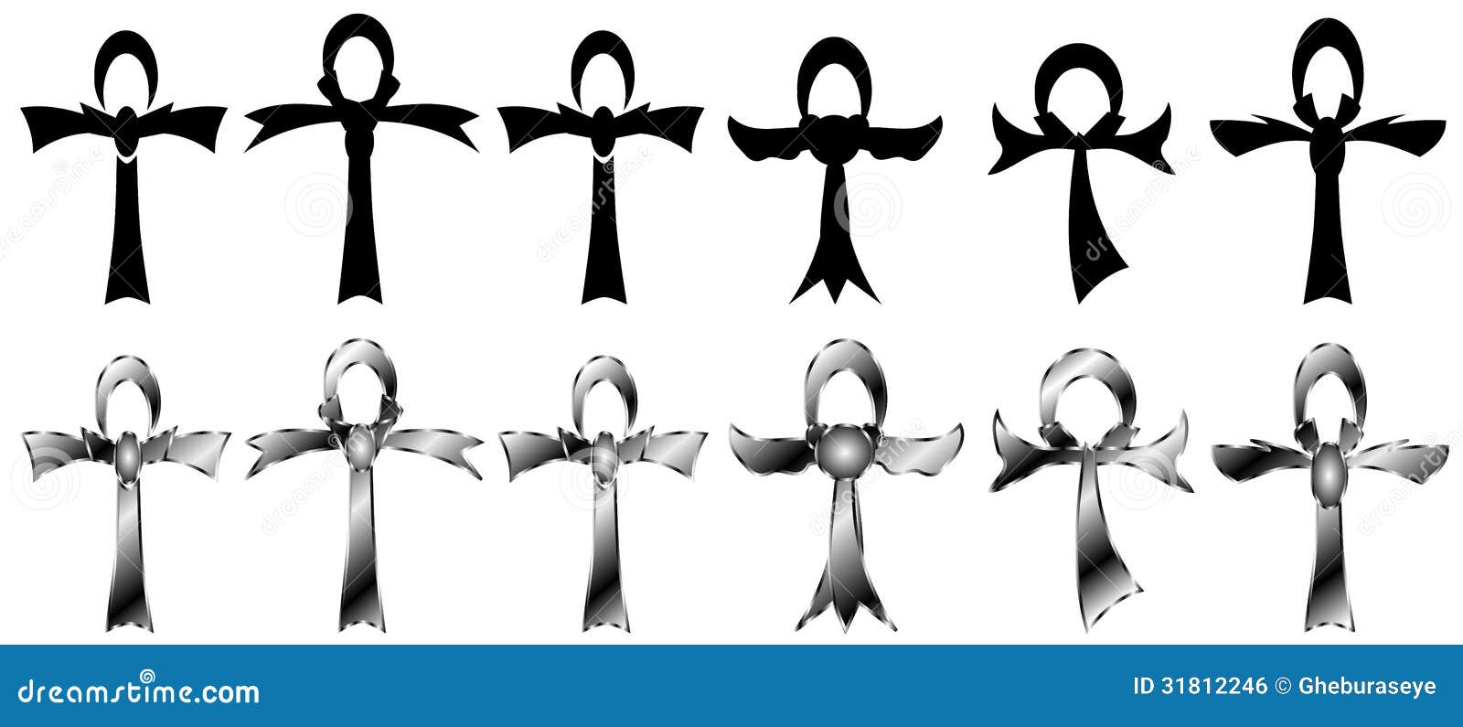 Chave egípcia da vida foto de stock. Ilustração de isolado - 31812246