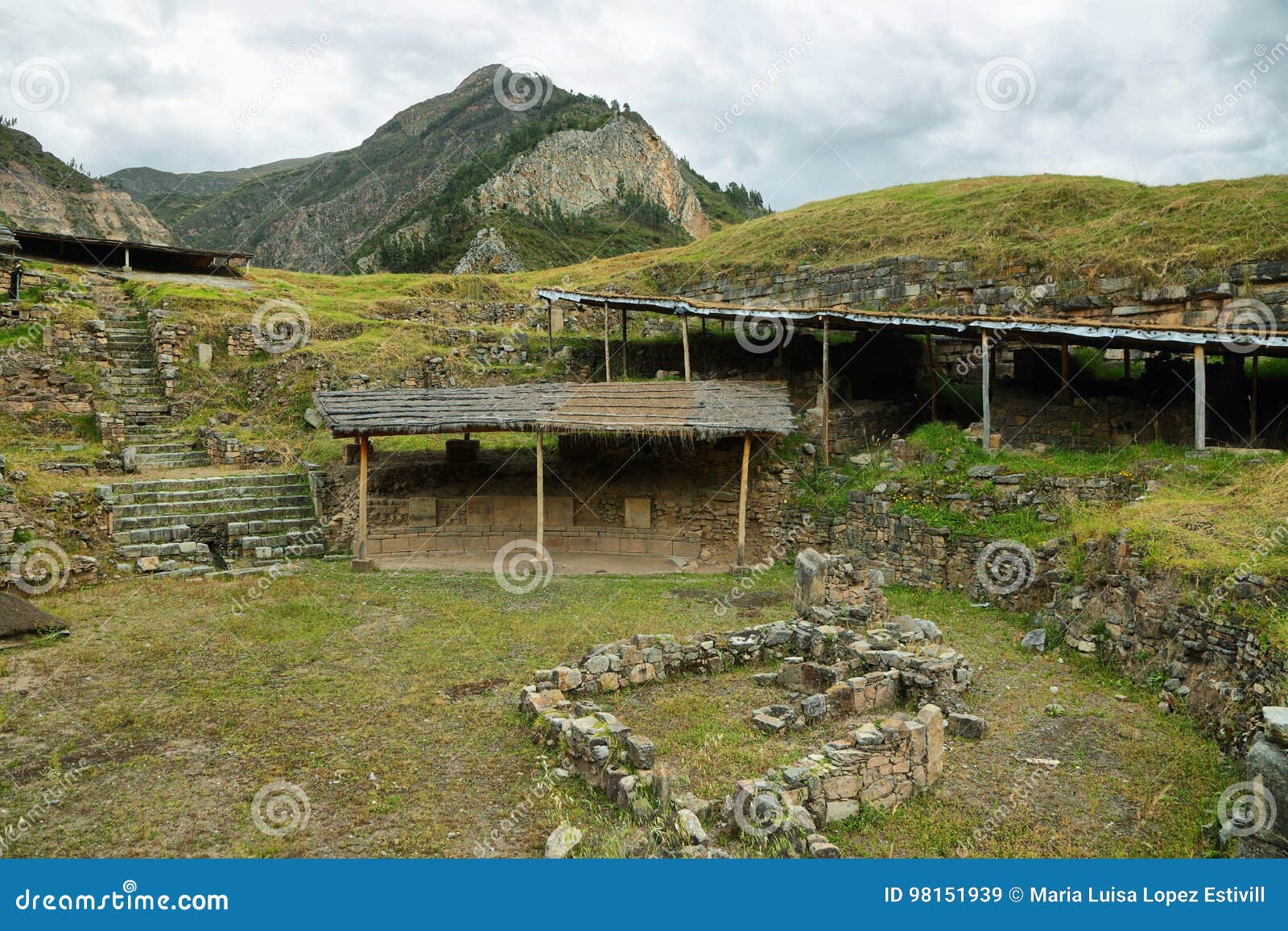 Chavin De Huantar Temple Complex, Peru Stock Image - Image of lanzon ...