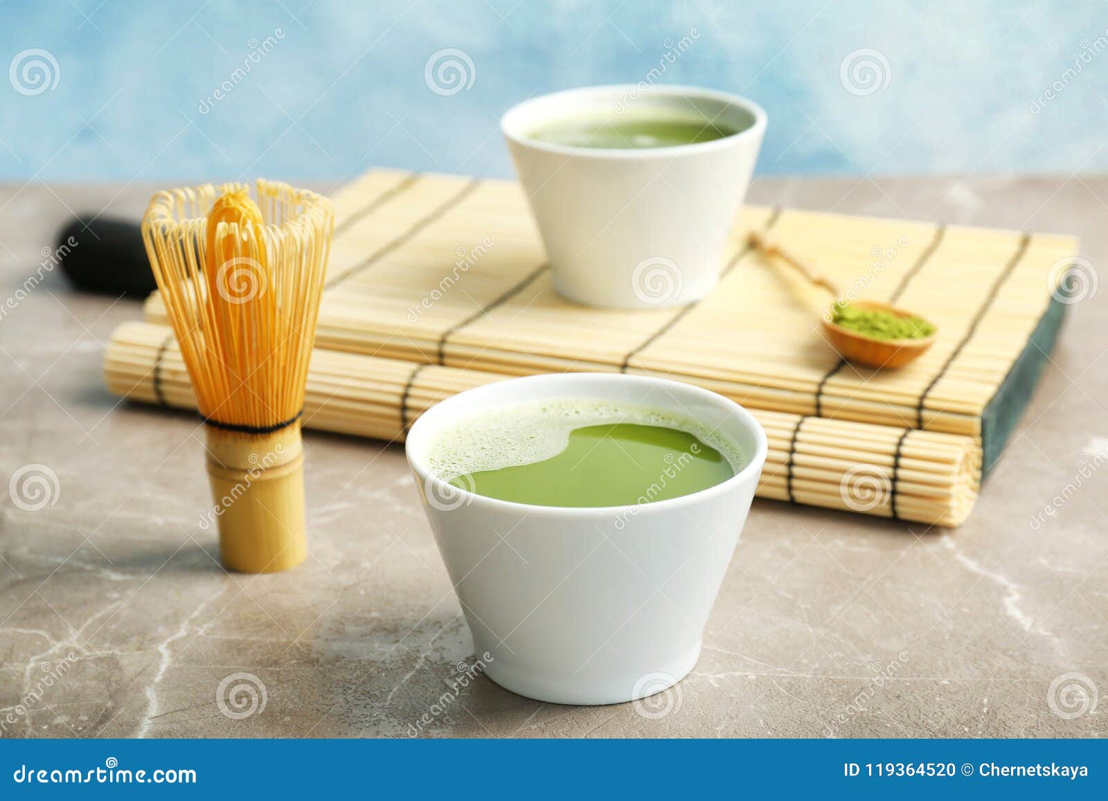Chawan with Fresh Matcha Tea and Chasen Stock Photo - Image of healthy ...