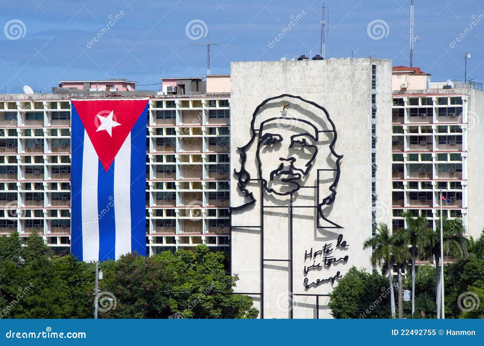 Che Guevara and cuban flag editorial image. Image of cuba - 22492755