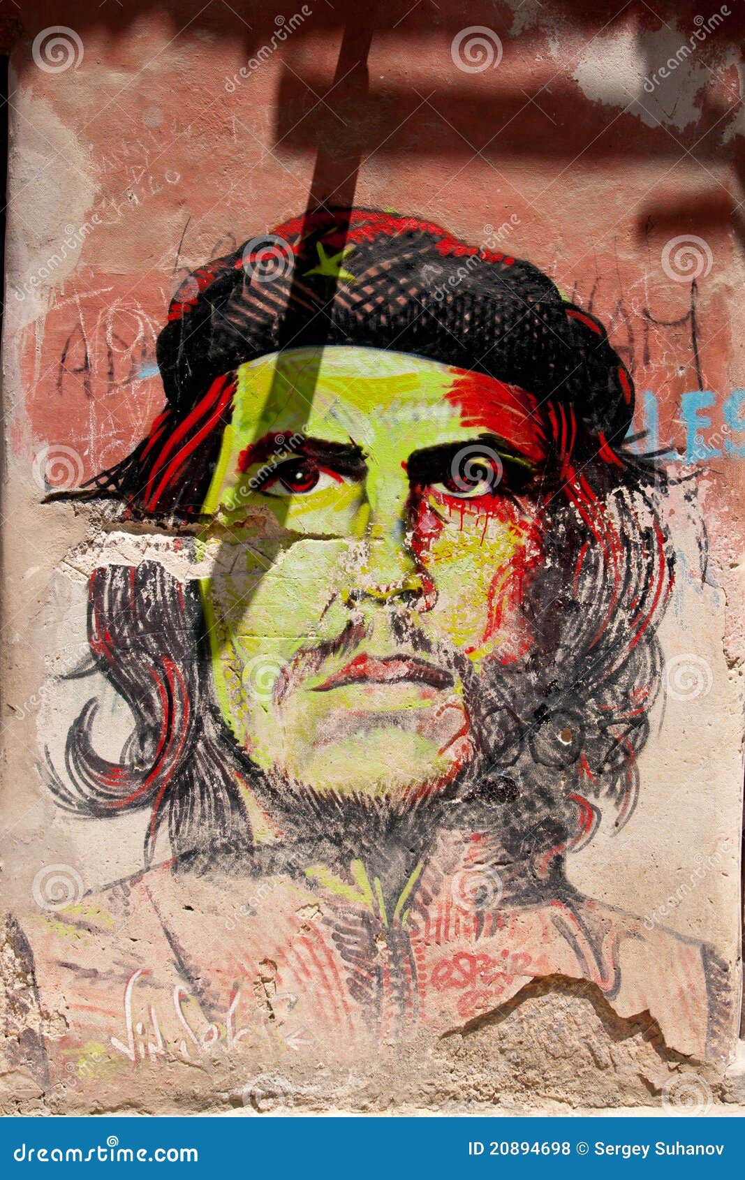 Che Guevara Portrait Colorfill Editorial Stock Photo - Image of mural ...