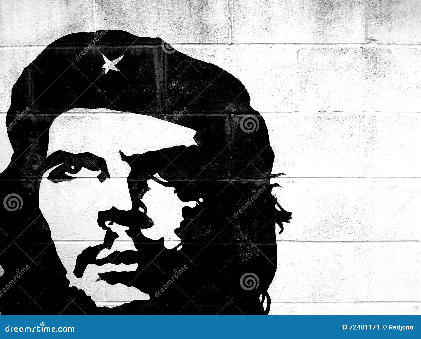 Che Guevara wall mural editorial photo. Image of famous - 72481171