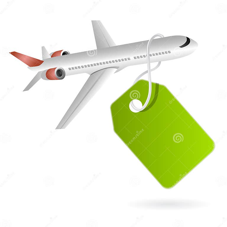 Cheap flights sales tag stock vector. Illustration of travel - 15958480