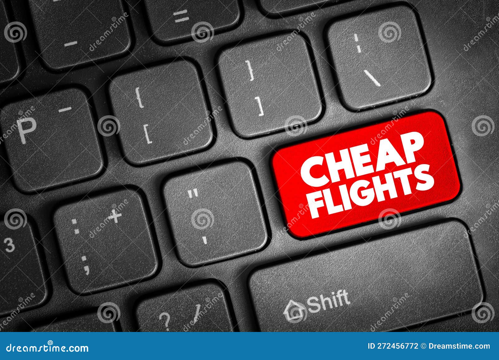 Cheap Flights Text Button on Keyboard, Concept Background Stock Photo ...