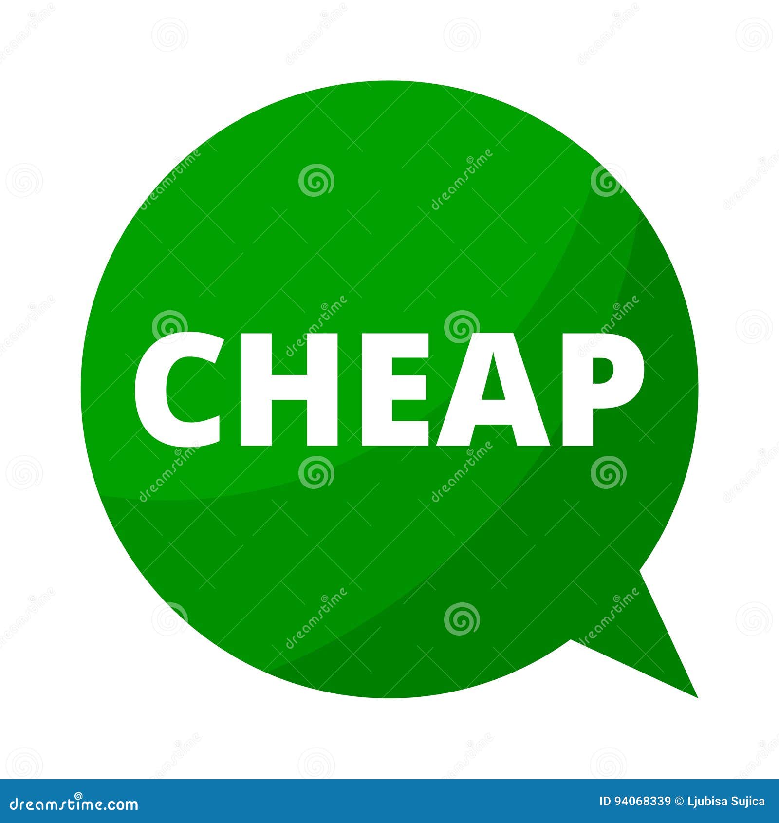 Cheap, Green Speech Bubble stock vector. Illustration of message - 94068339
