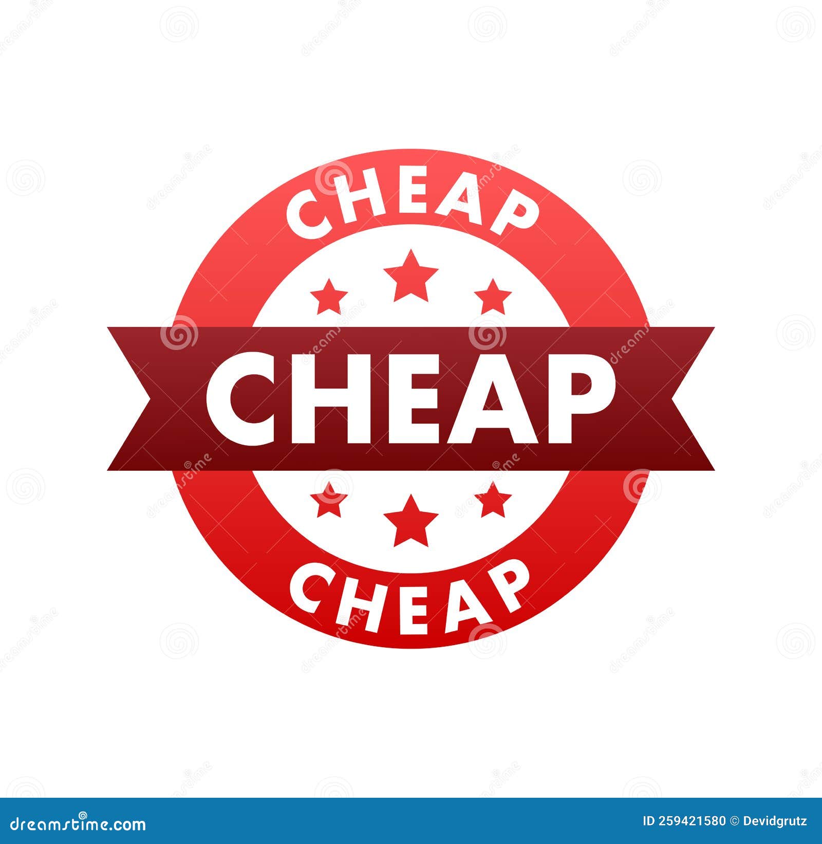 Cheap Red Icon, Label, Badge. Vector Stock Illustration. Stock Vector ...