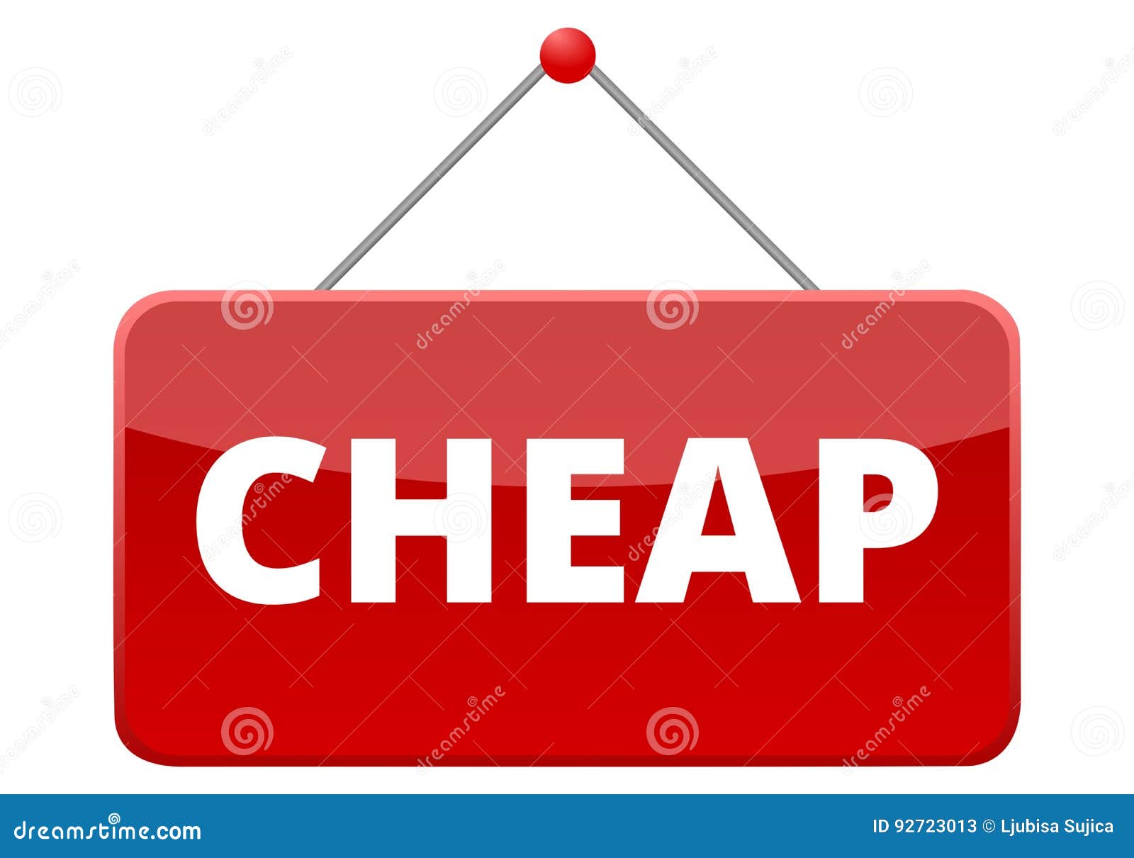 Cheap red sign stock illustration. Illustration of destinations - 92723013