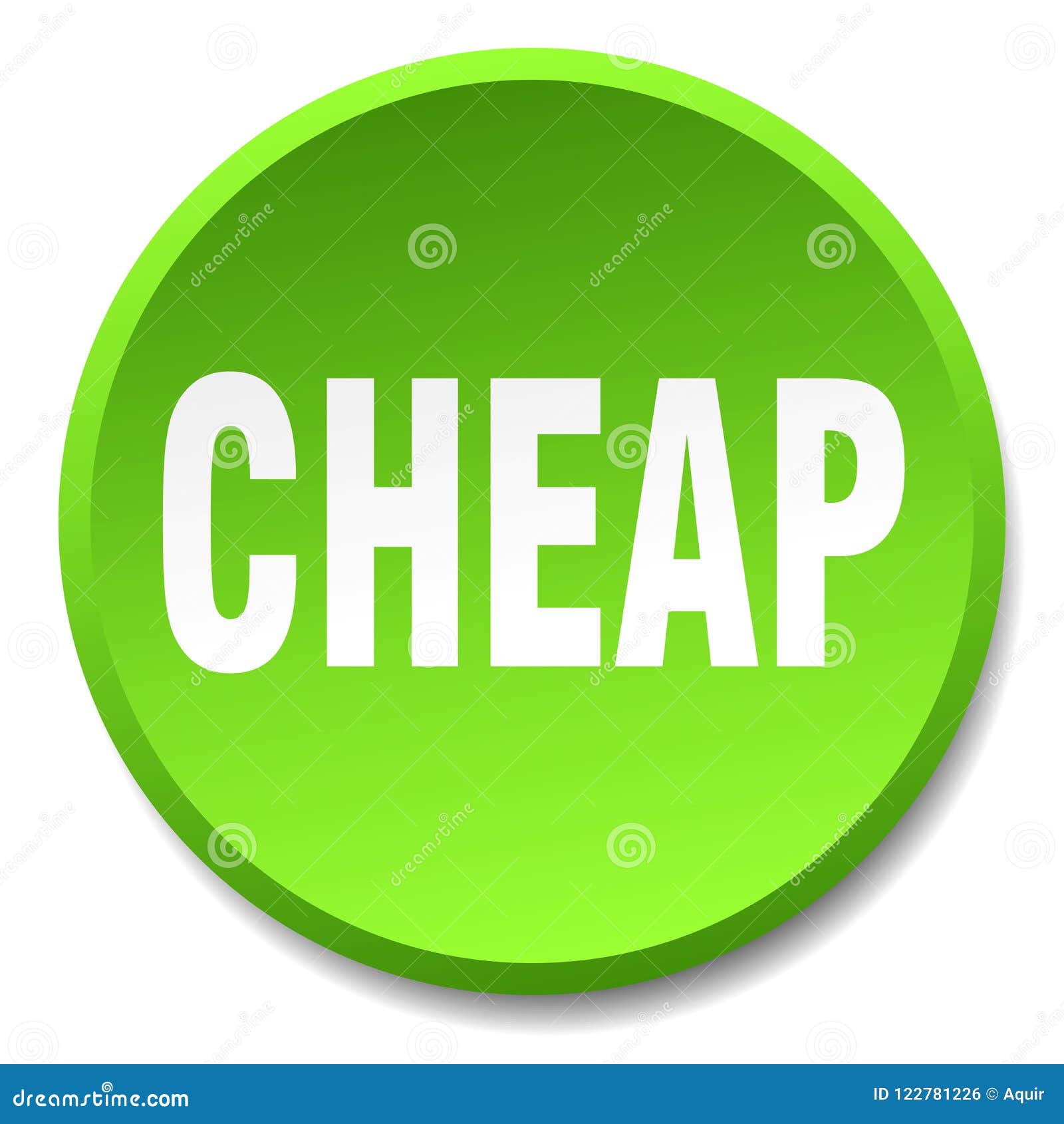 Cheap button stock vector. Illustration of icon, notice - 122781226