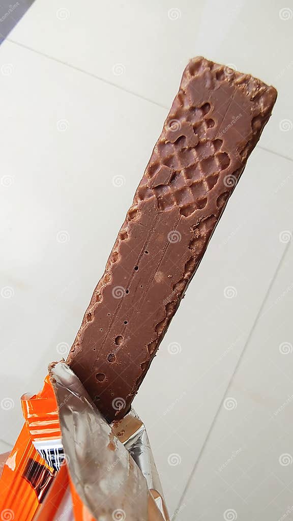 Cheap Snack Crispy Wafer Chocolate Bar Editorial Photo - Image of ...