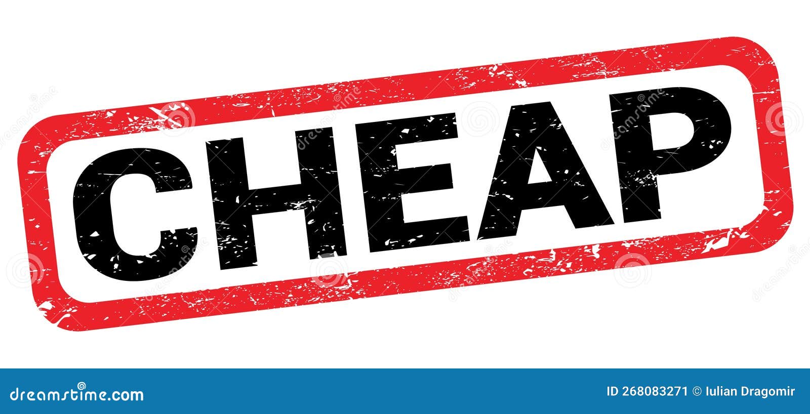 CHEAP Text Written on Red-black Rectangle Stamp Stock Illustration ...