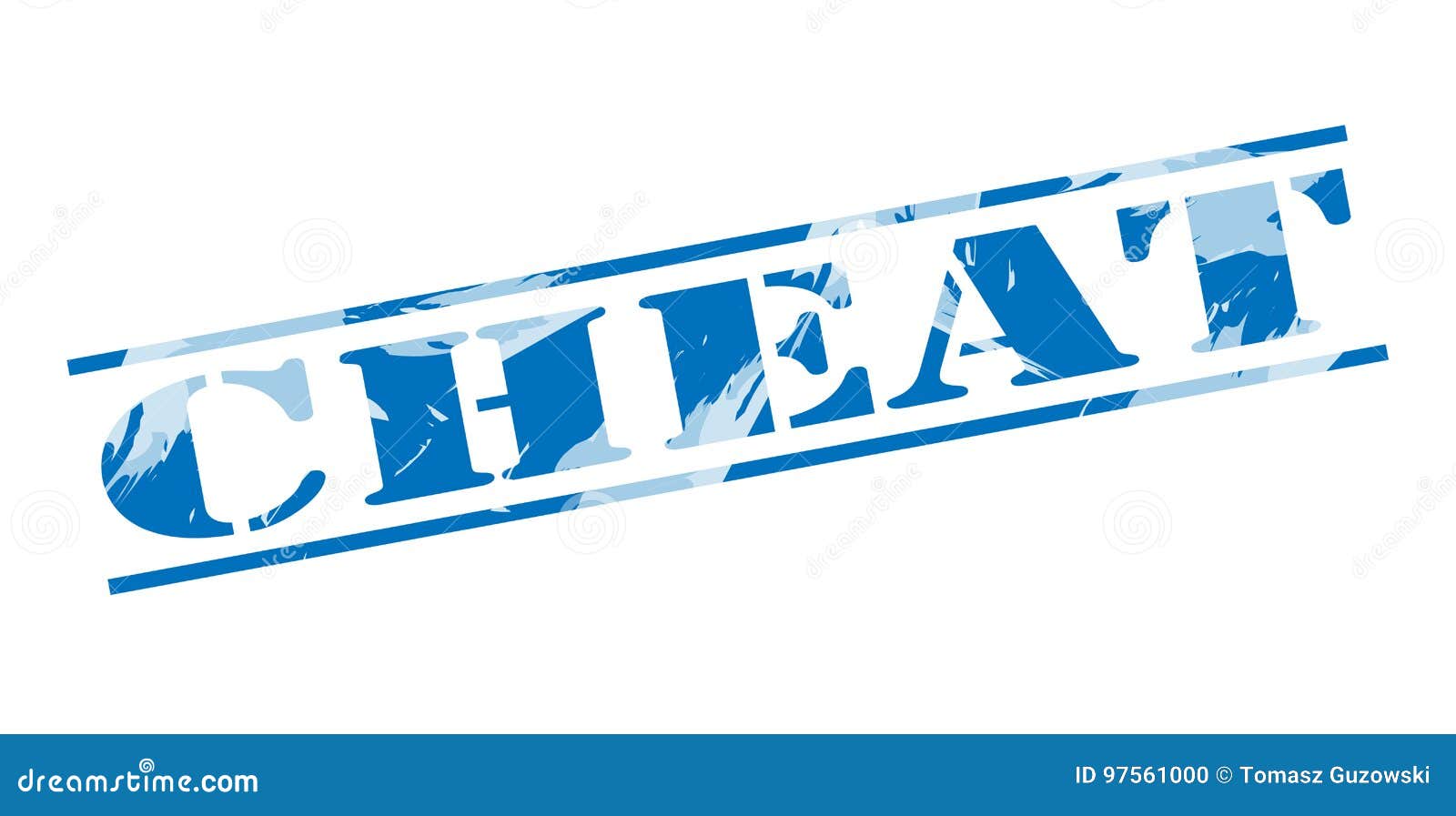 Cheat blue stamp stock illustration. Illustration of grungy - 97561000