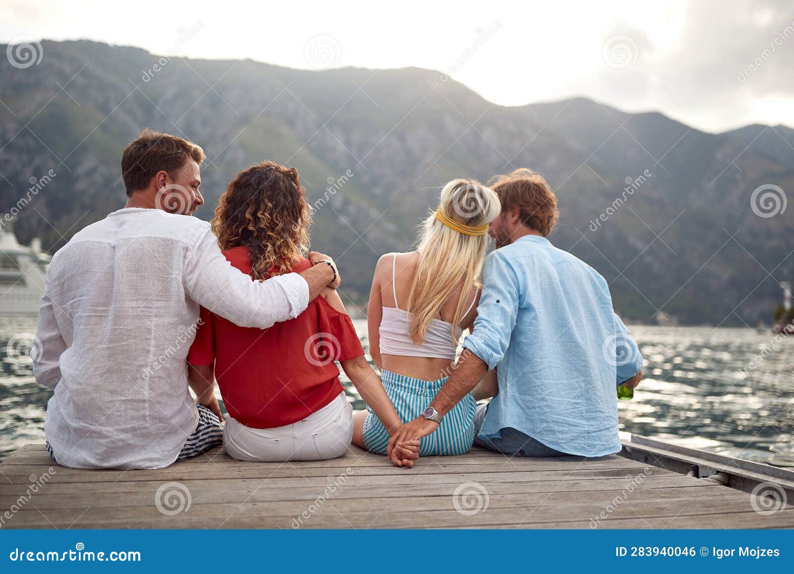 Cheat. Man and a Girl Cheat on Their Partners by Holding Hands Stock ...