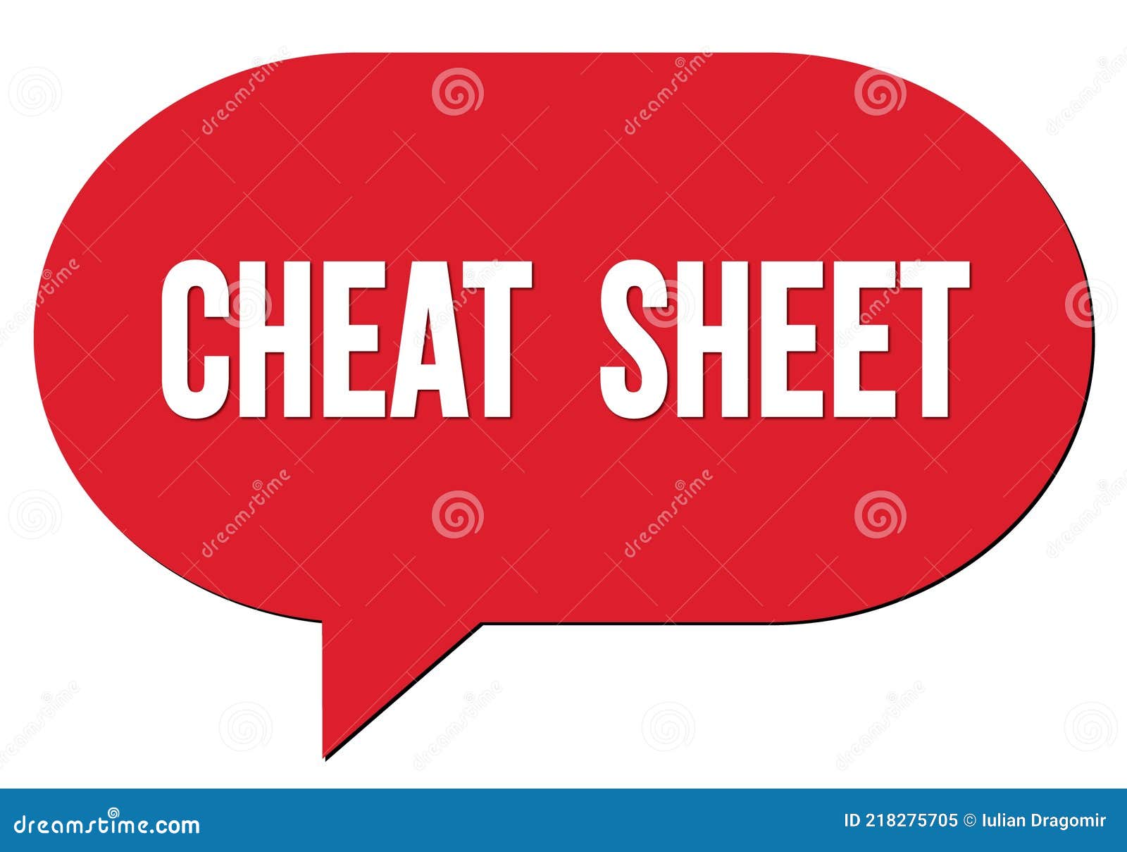 CHEAT SHEET Text Written in a Red Speech Bubble Stock Illustration ...