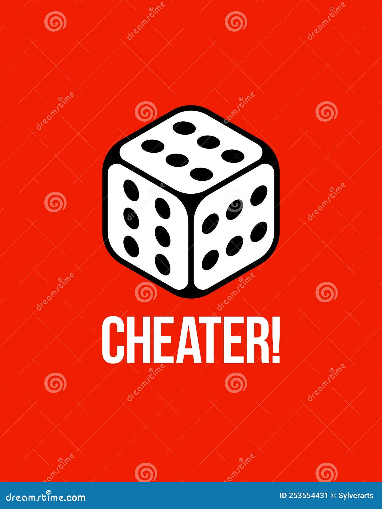 Cheater Concept with Dice that Have Stock Vector - Illustration of ...