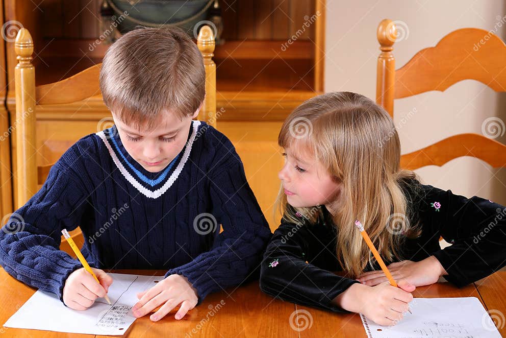Cheating stock photo. Image of child, homework, elementary - 2249660