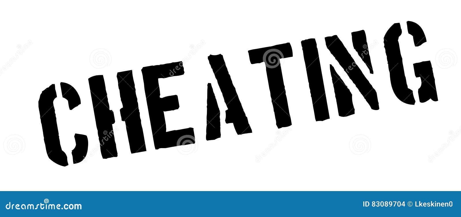 Cheating Black Rubber Stamp on White Stock Illustration - Illustration ...