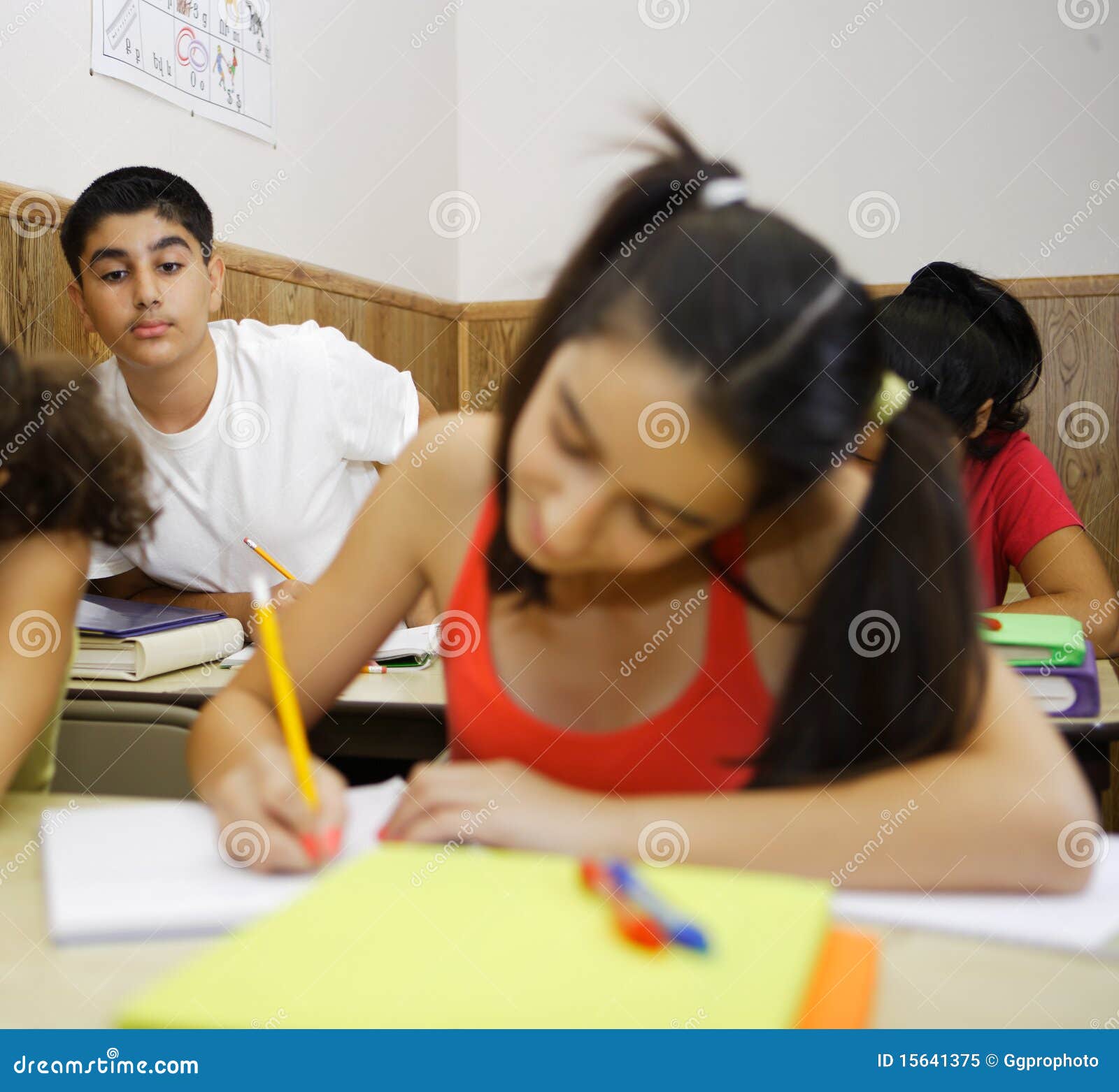 Cheating in class stock image. Image of test, teenager - 15641375